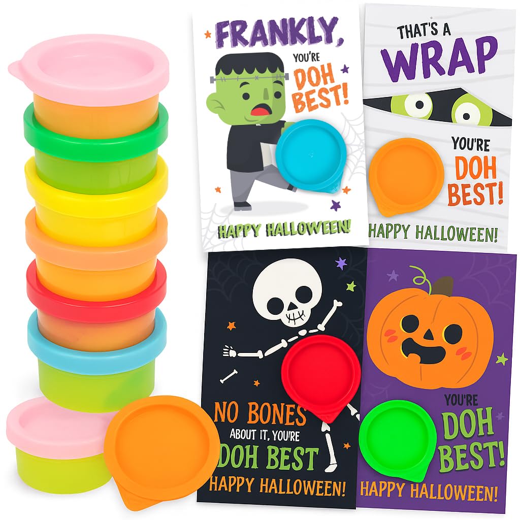 Play Dough Halloween Party Favors for Kids - 30 Pack Non-Candy Gifts ...