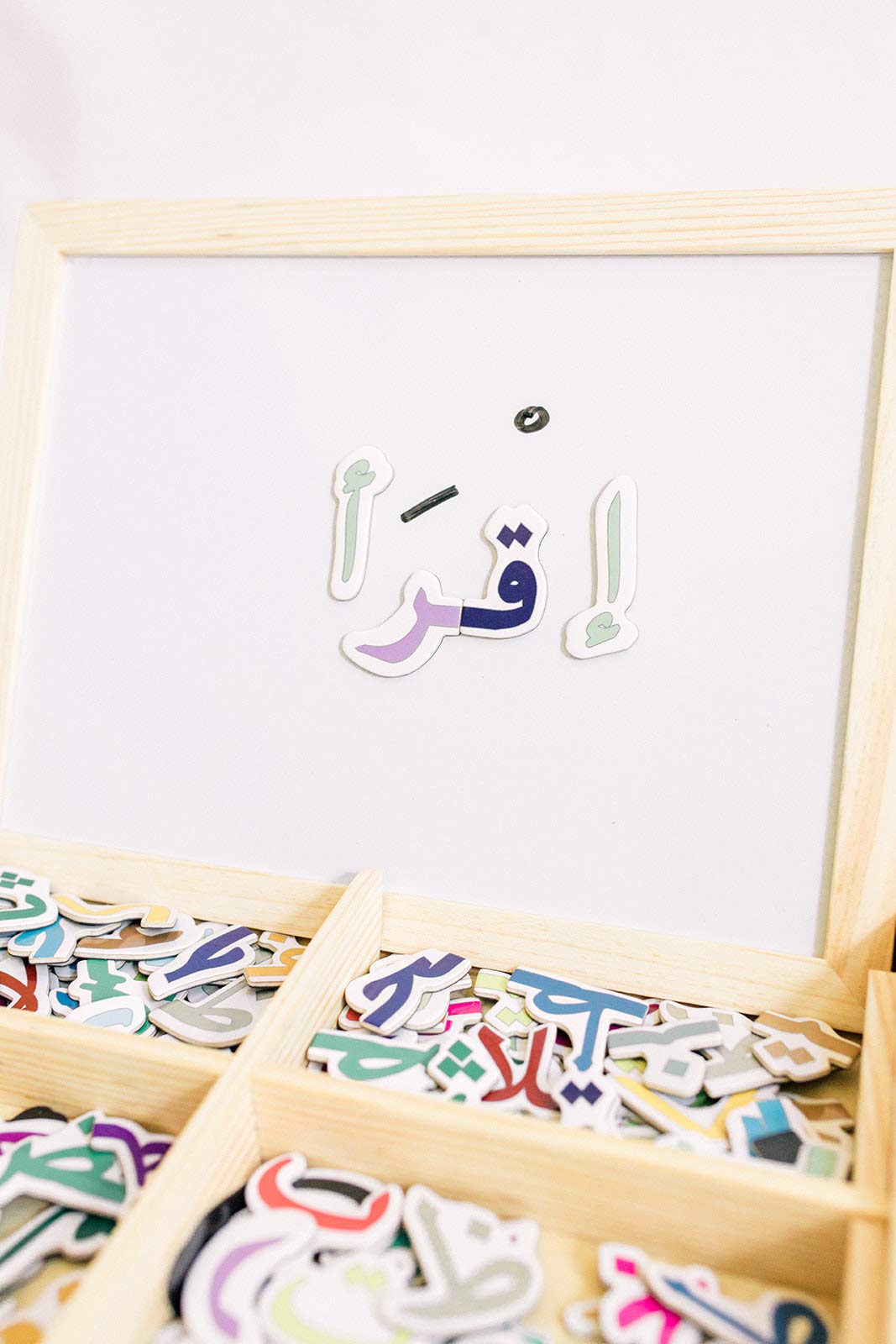 NEMAH'S HOUSE Build-A-Word Magnetic Arabic Letter Set, 143 Wooden Lett ...