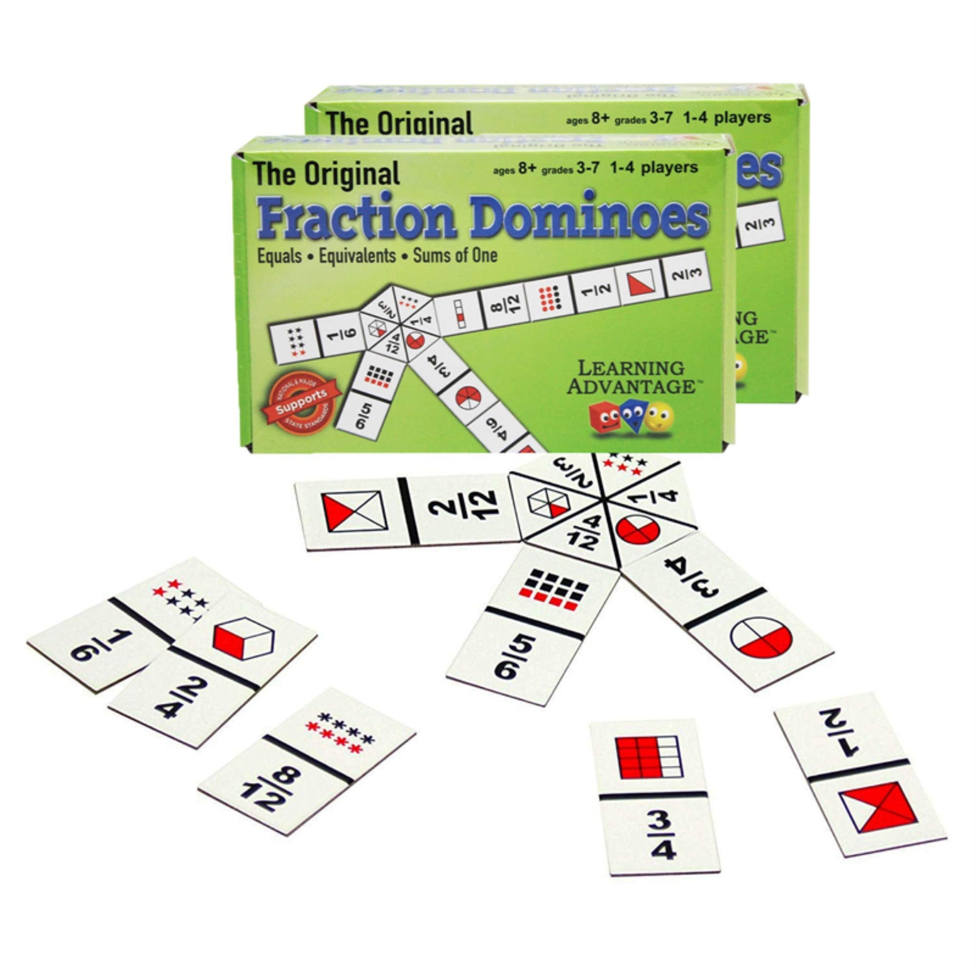The Original Fraction Dominoes, 2 Sets – Toytooth