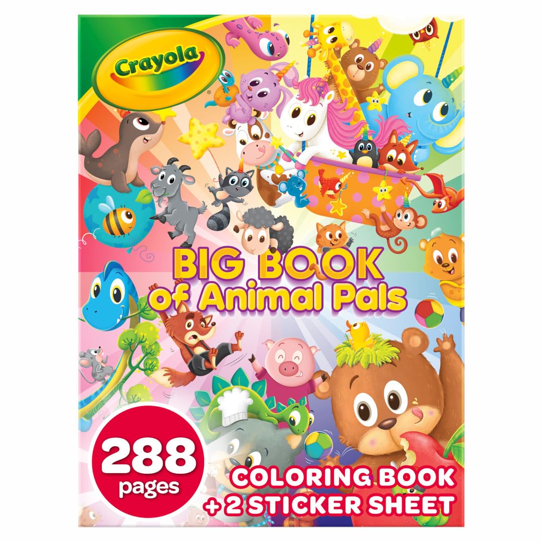 Crayola Coloring Book, Big Book of Animal Pals, 288 Coloring Pages ...