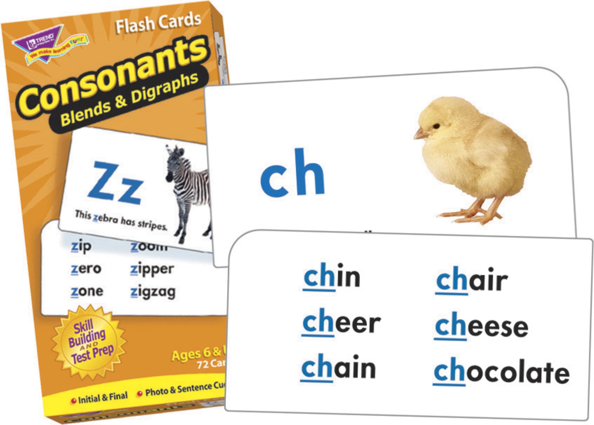 Trend Enterprises: Consonants Blends & Digraphs Skill Drill Flash Card ...