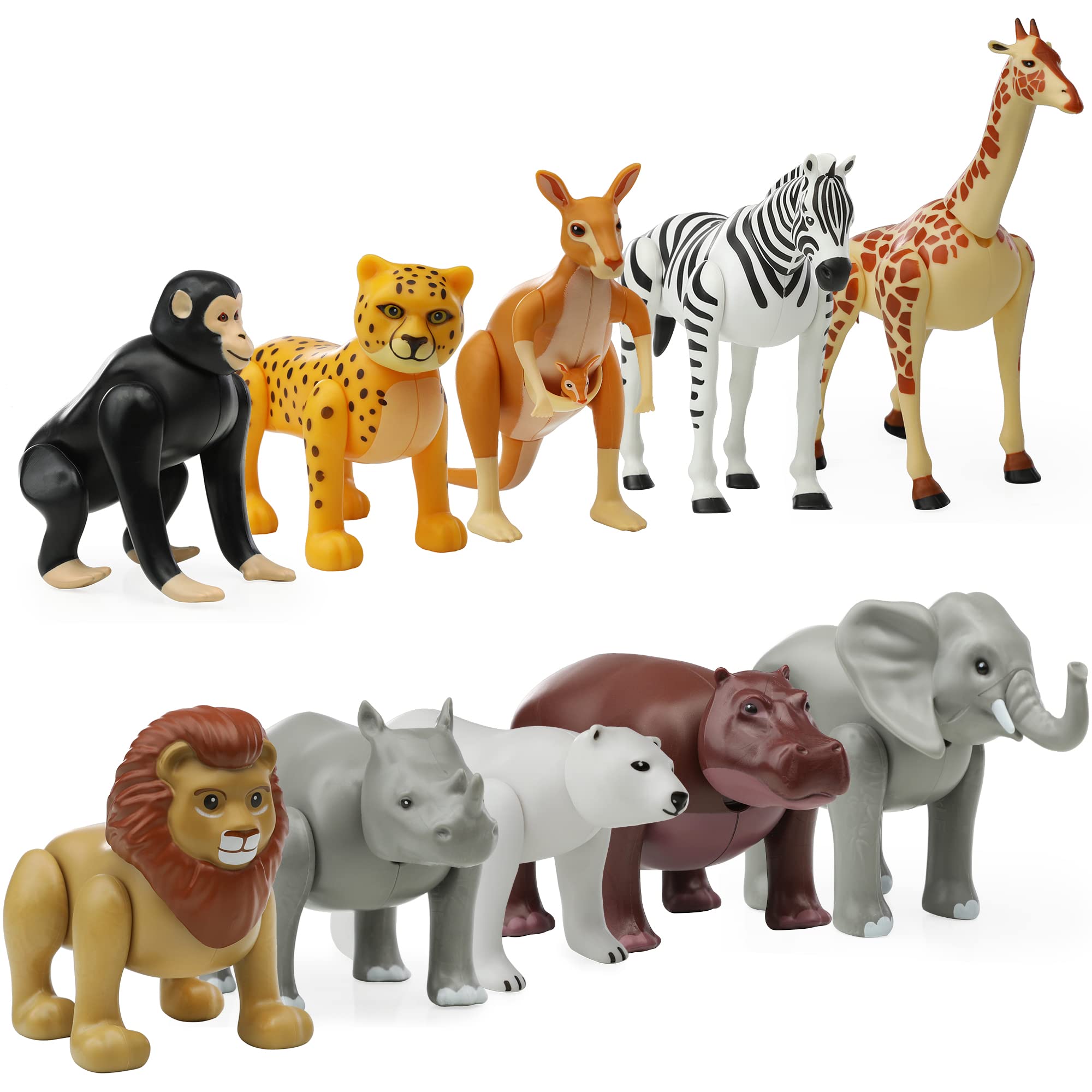 Beverly Hills Doll Collection Safari Animals Figures Set Of 10 ...