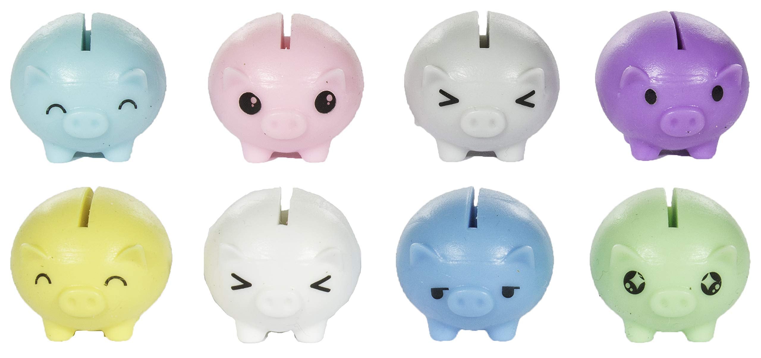 Party Favors - Set of 8 Assorted Colored Worlds Smallest Piggy Banks ...
