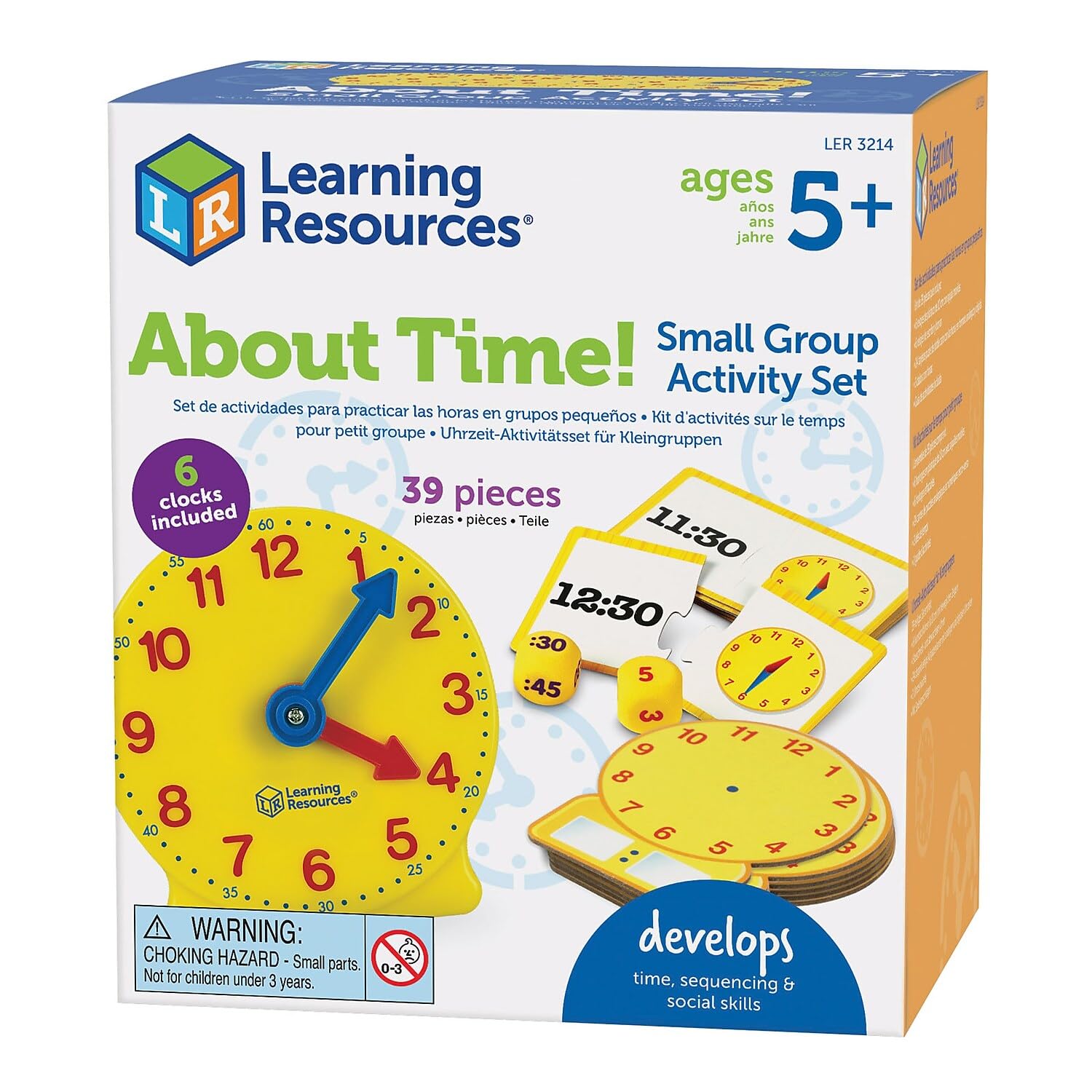 Learning Resources About Time! Group Activity Set, Classroom Set, 6 ...