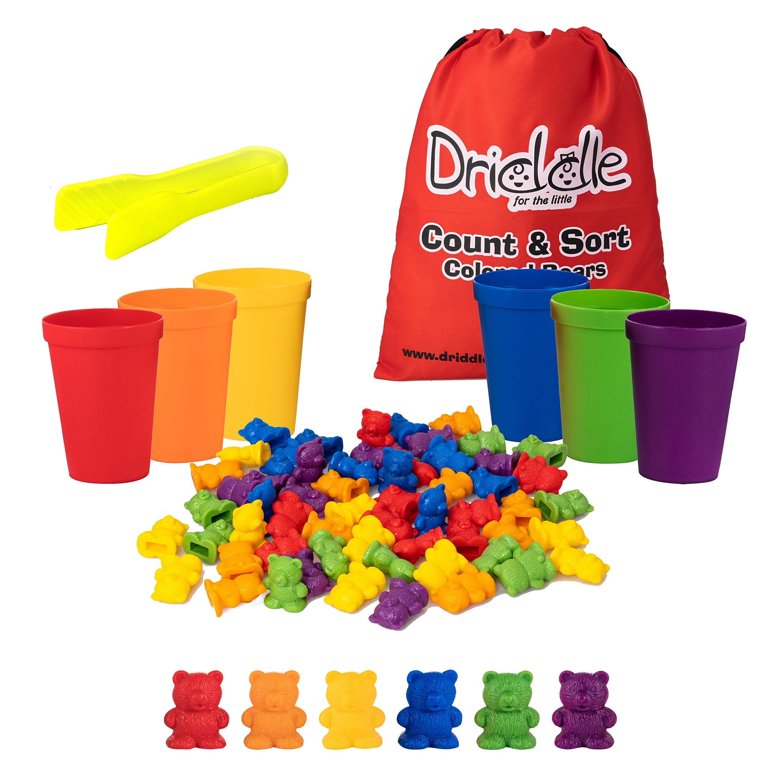 Colorful Counting Bears With Matching Cups - 60 Bears - Sort, Count ...