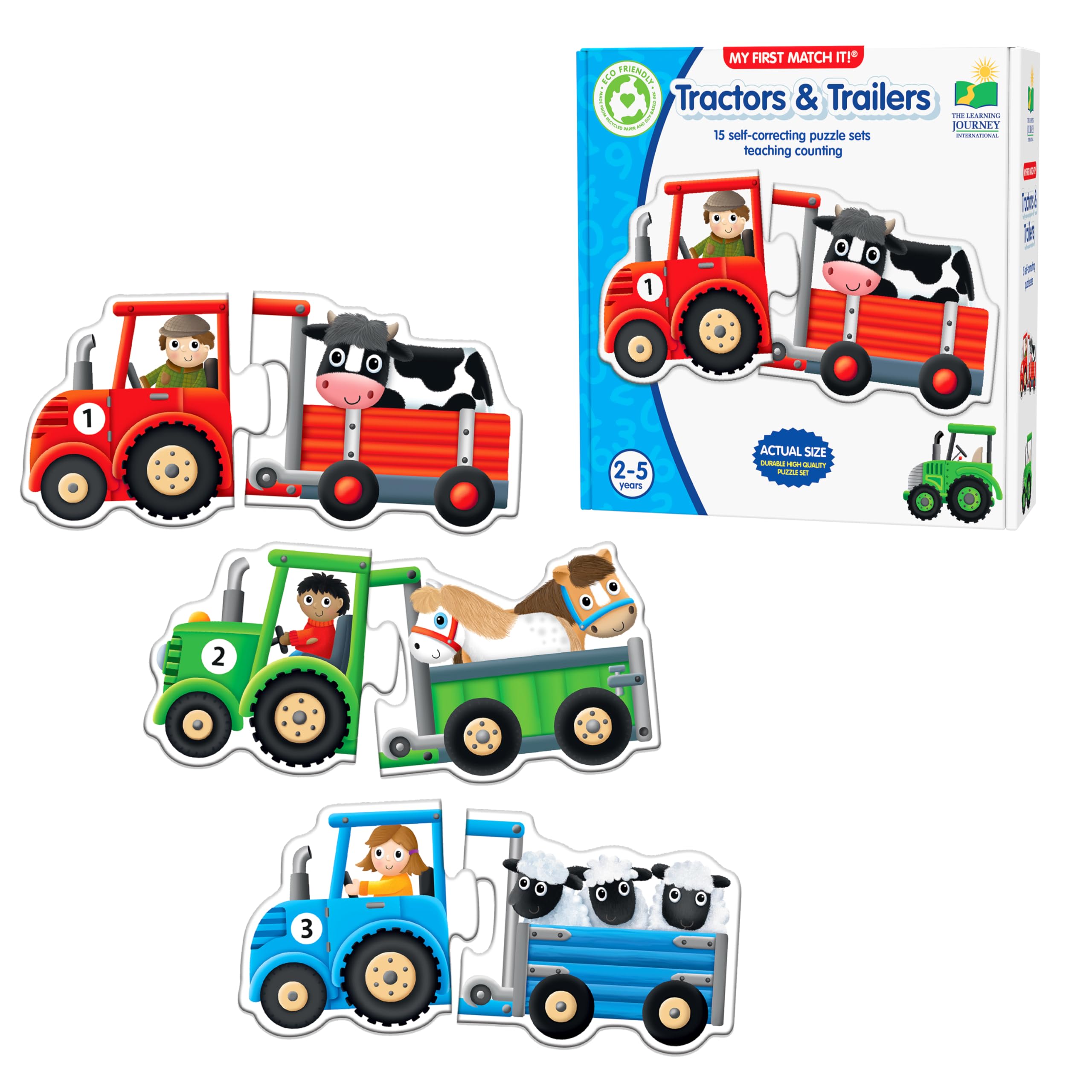 The Learning Journey: Match It! - Tractors & Trailers - 15 Self ...