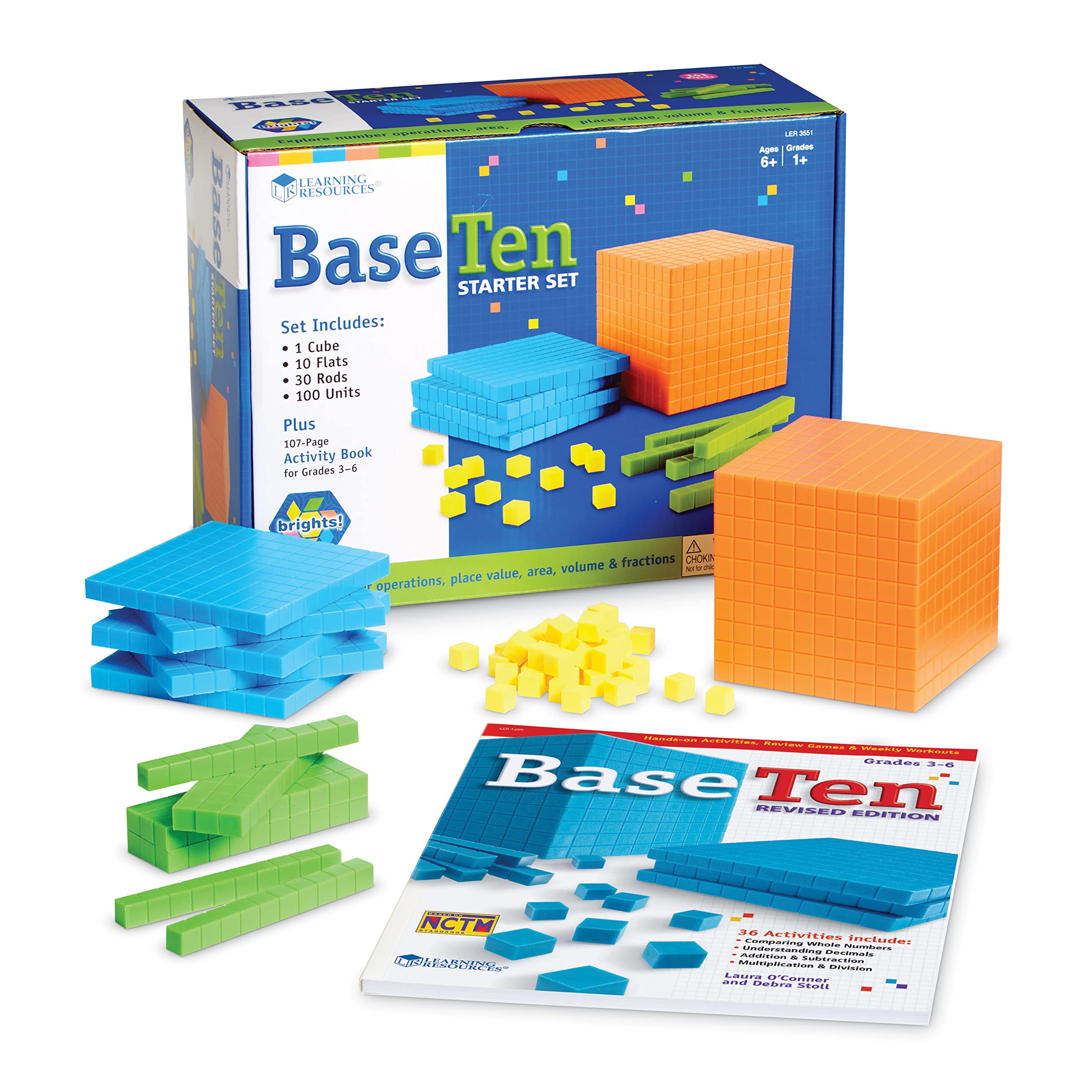 Learning Resources Brights! Base 10 Starter Set With Activity Guide In – Toytooth