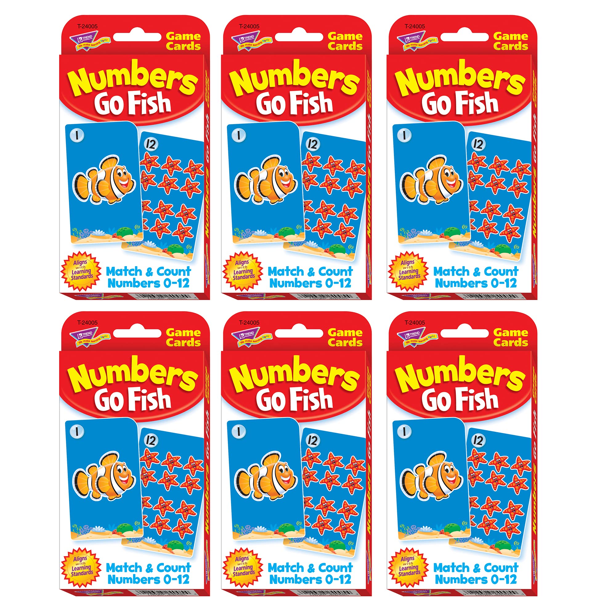Trend Challenge Cards Numbers Go Fish, 6 Sets – Toytooth