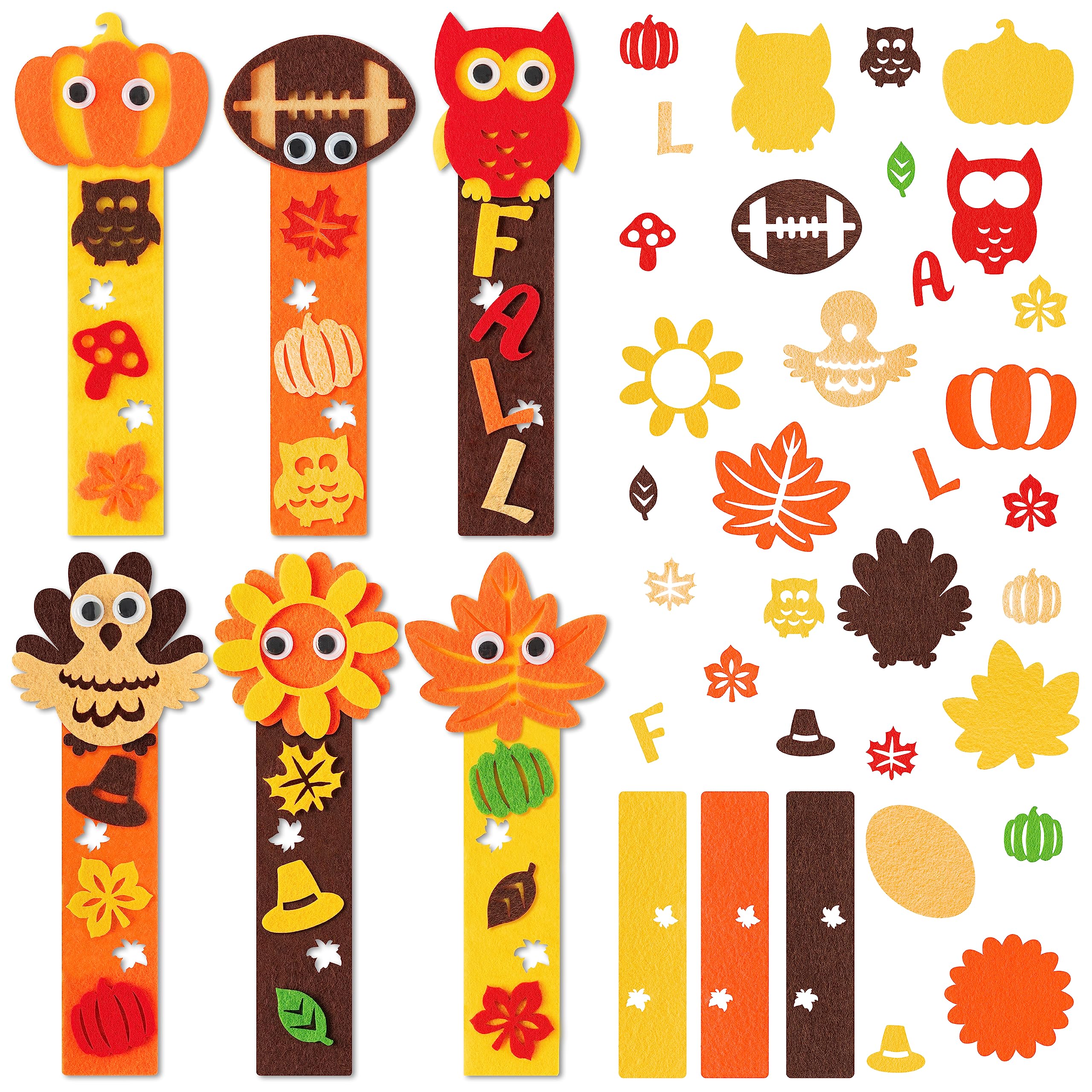 HubirdSall 24 Pack Winter Polar Animals Felt Bookmark Craft Kit, DIY ...