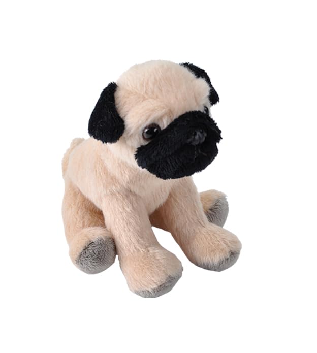 Wild Republic Pocketkins Eco Pug, Stuffed Animal, 5 Inches, Plush Toy ...