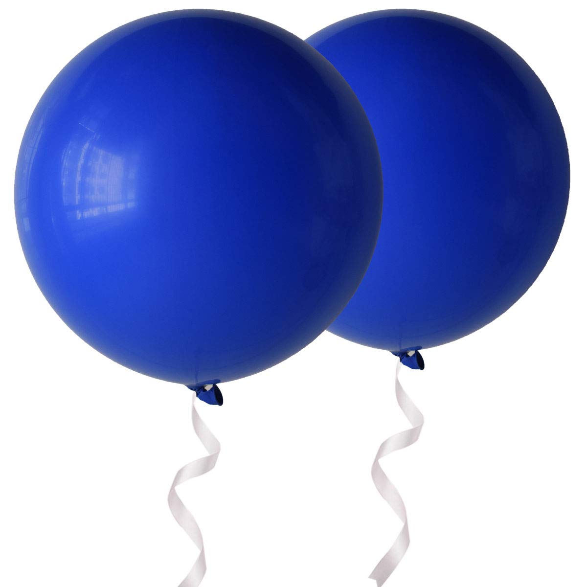 Oupking Giant 36 Inch Royal Blue Balloons - Thick Latex Blue Big Round ...