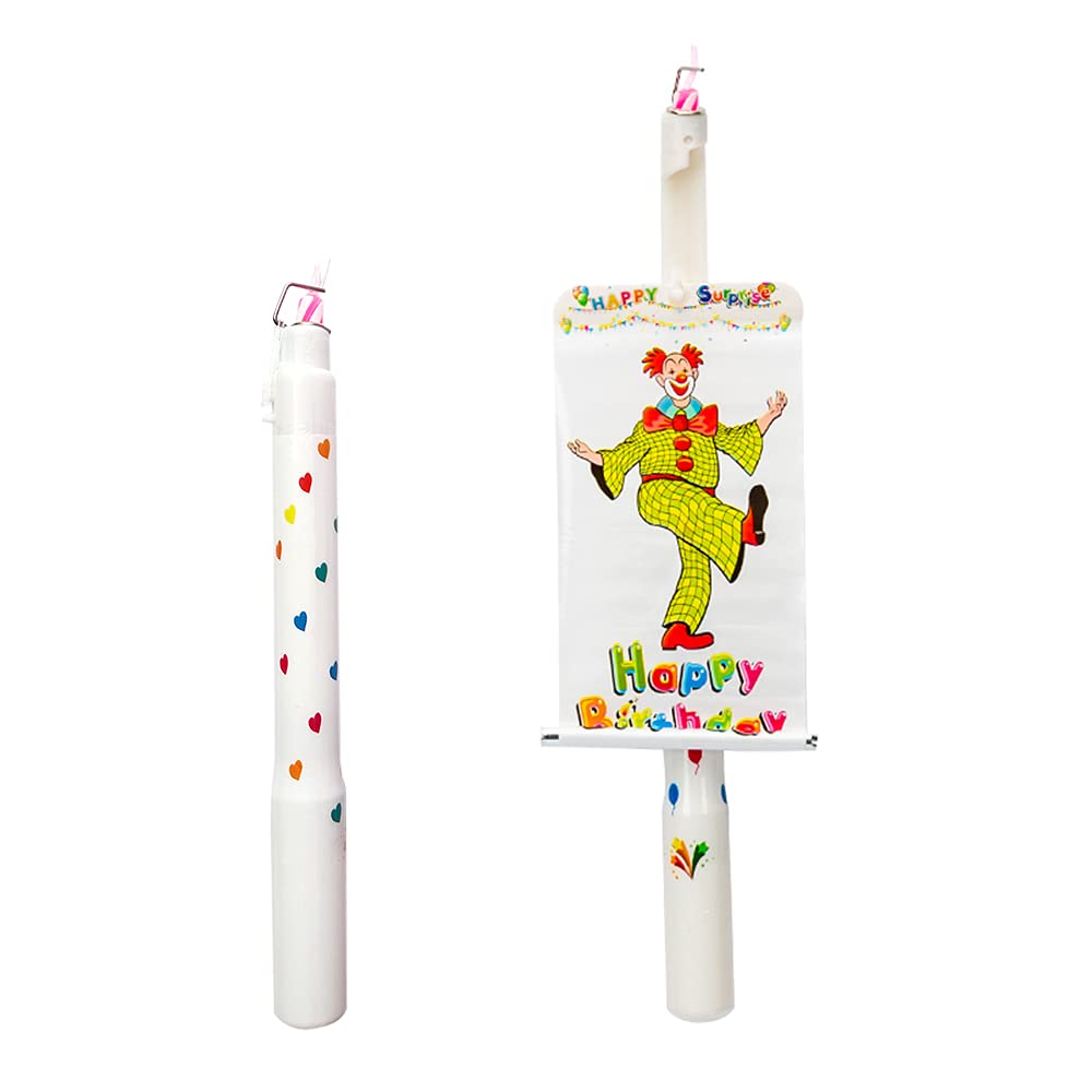 Clown Surprise Candle, Surprise Banner Birthday Candle, Circus Troupe ...