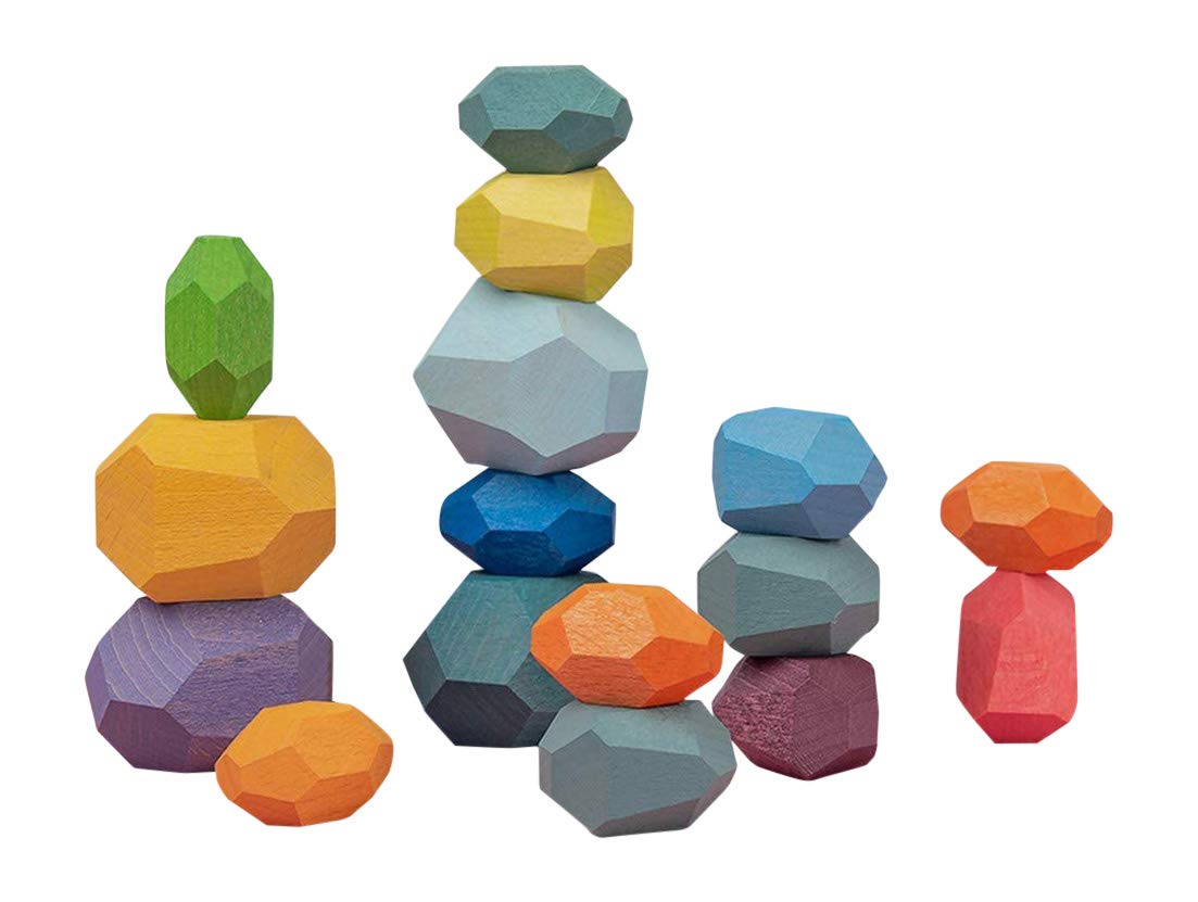 16 Balancing Wooden Blocks Stocking Stuffers For Toddlers Montessori M ...