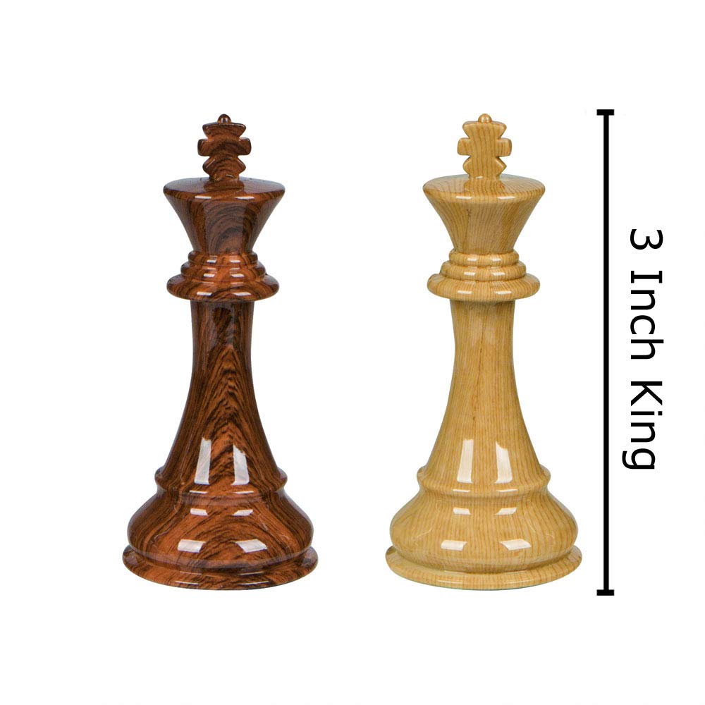 Piper High Polymer Weighted Chess Pieces With 3 Inch King And Extra ...