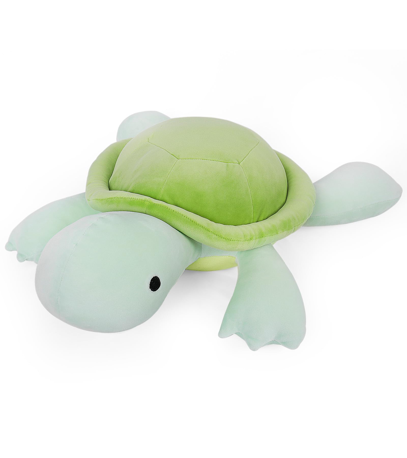 FLORVIV Weighted Turtle Plush Toy 22" 4.2lb Cute Tortoise Doll Green P ...