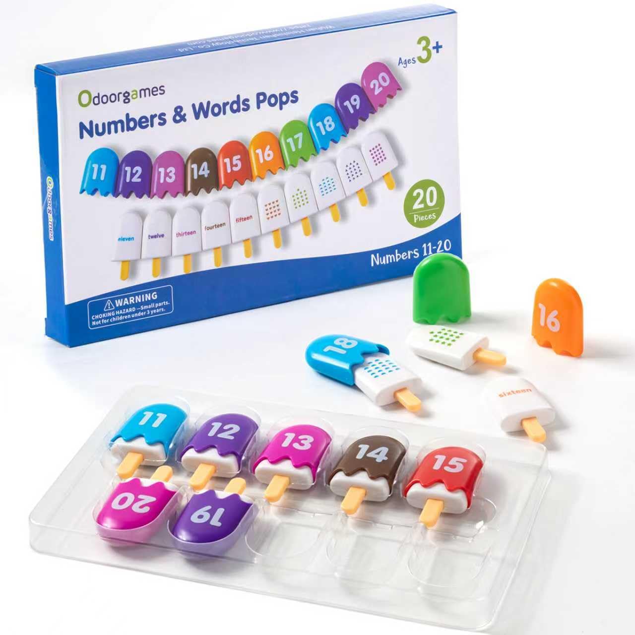 Odoorgames Mini Number Pops 11-20 - Number Learning Toys,Toddler Count ...