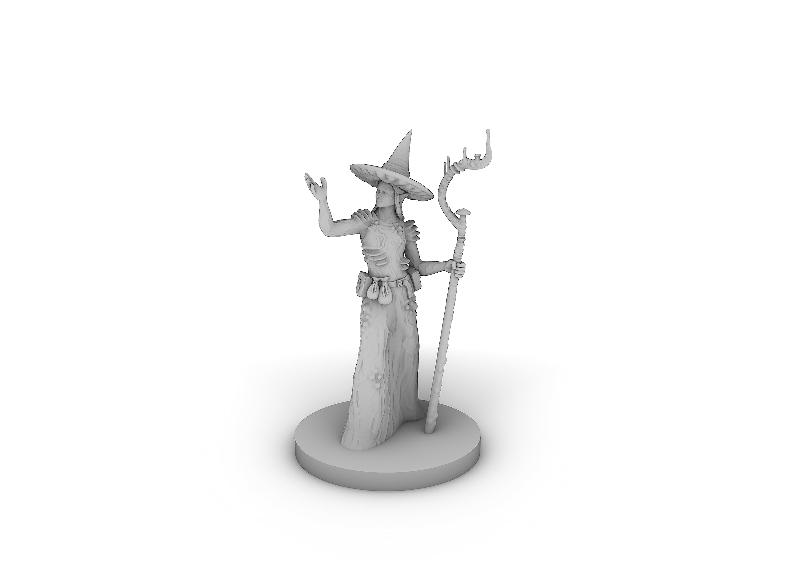 Female Elf Druid Spore Circle Tabletop DND Gaming Miniature – Toytooth