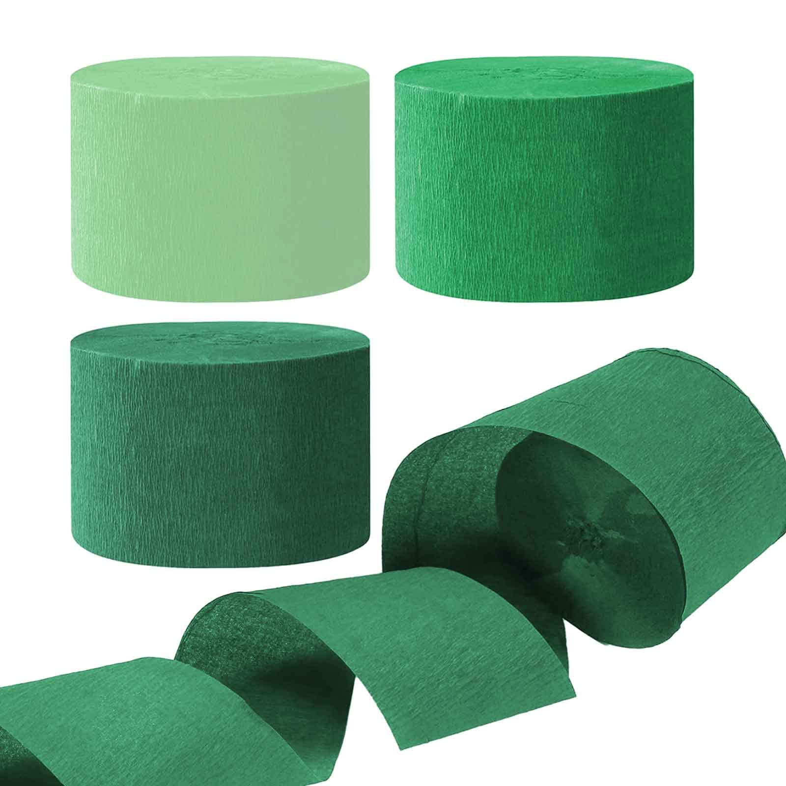 AIM & GGKK Green and Light Green Crepe Paper Streamers 1.8 Inch ...