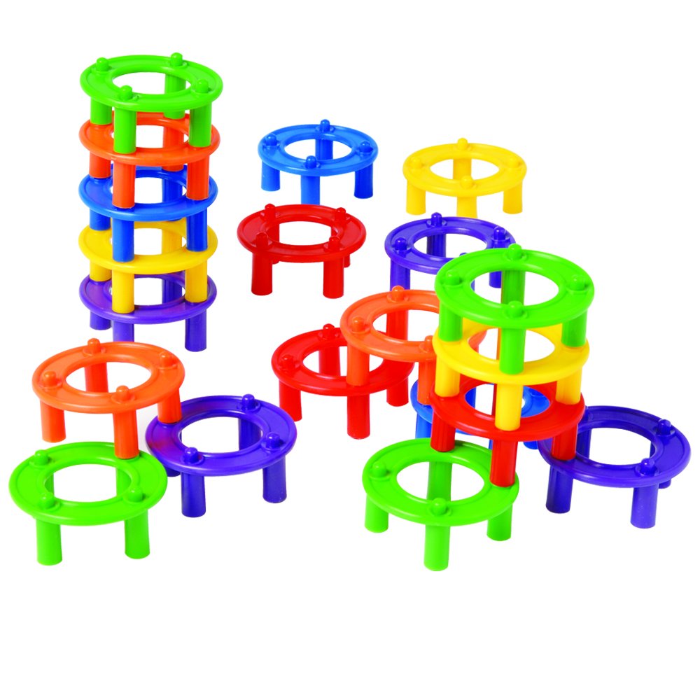 Constructive Playthings Ring Builders Stacking Toys For Kids, Classroo ...