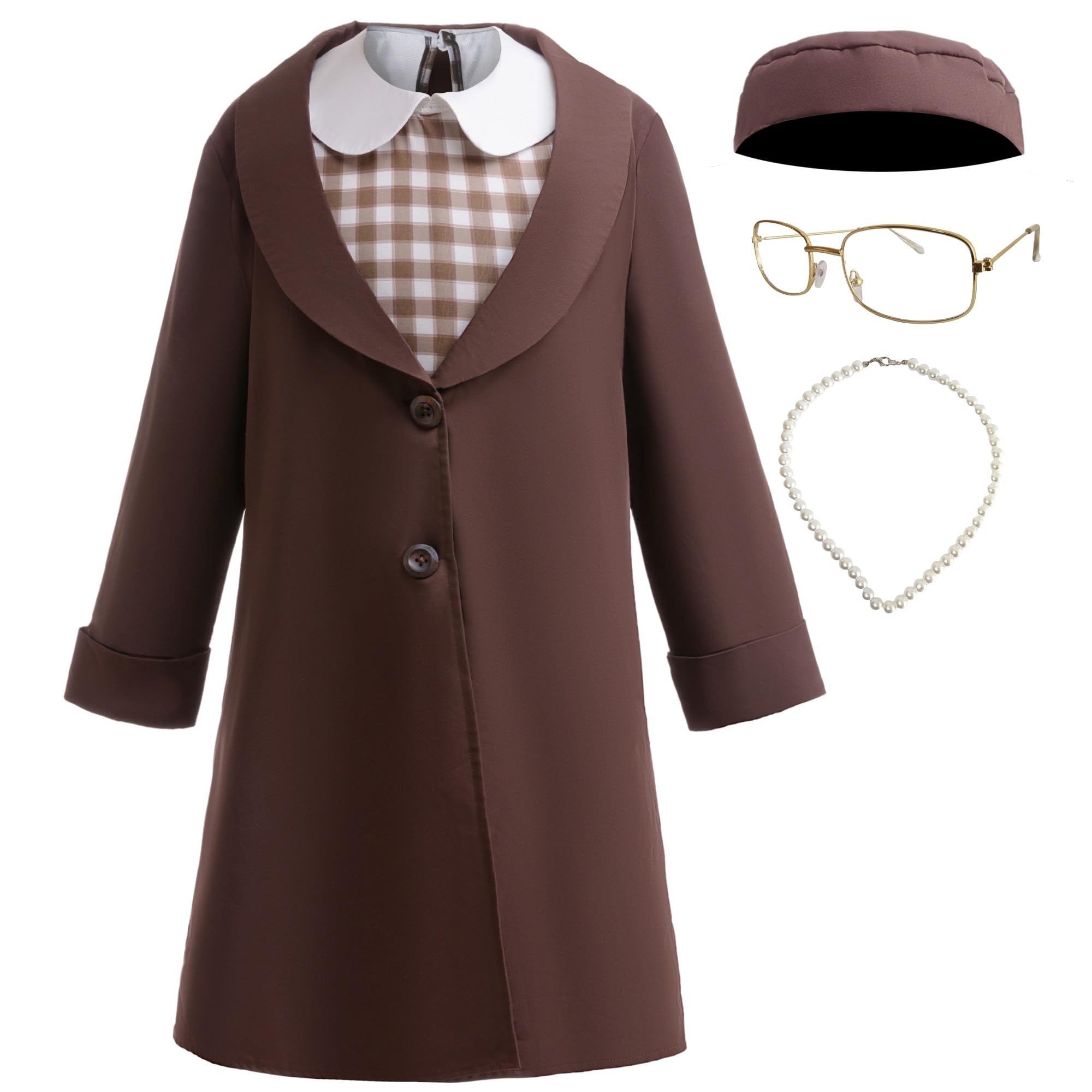 Coolproud American Historical Figures Costume Includes Coat Dress Glas ...