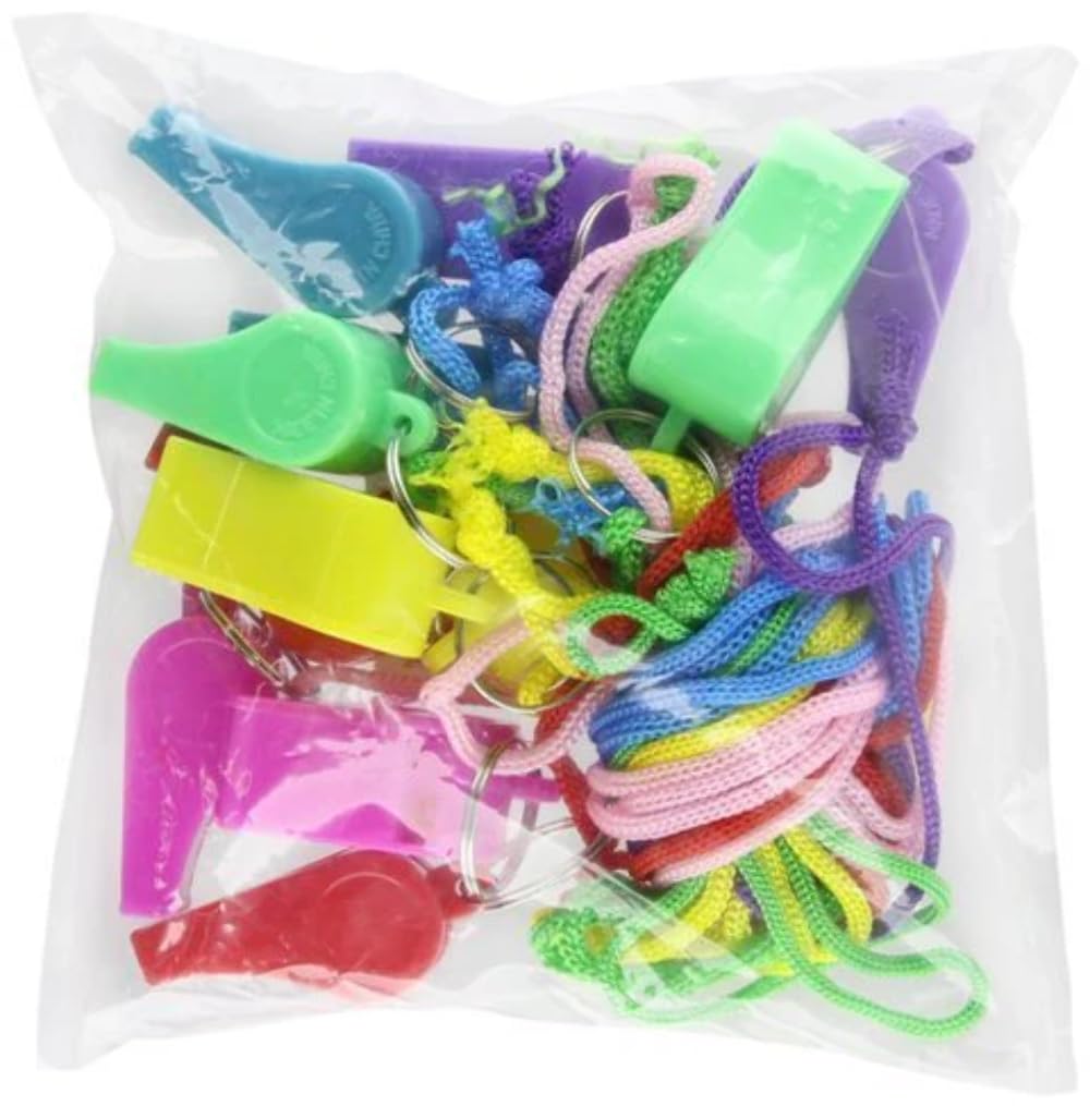 Rhode Island Novelty 2 Inch Neon Whistle Necklaces, One Dozen per Order ...