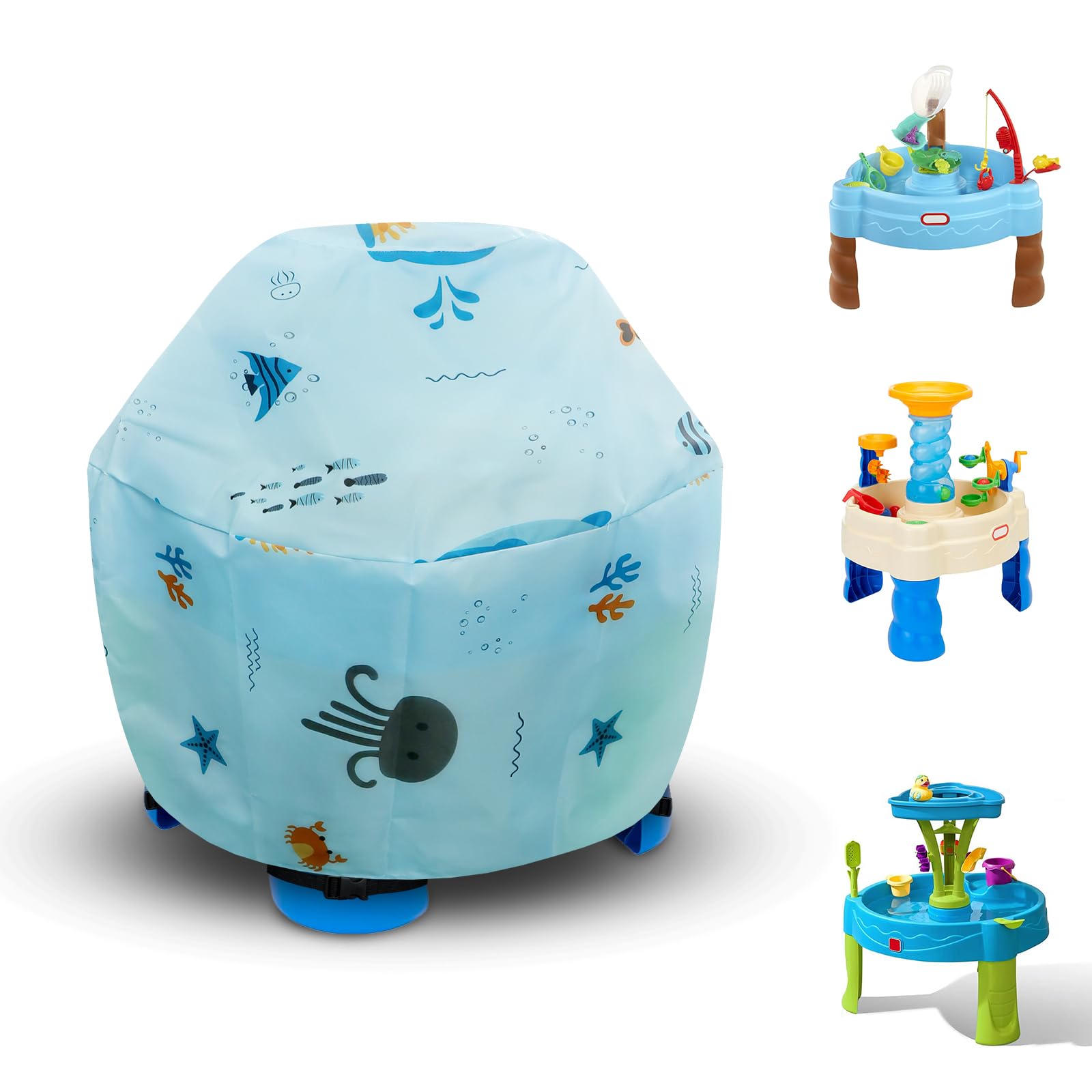 Kids Water Table Cover - Outdoor Fit Showers Splash Tower, Sand Table ...