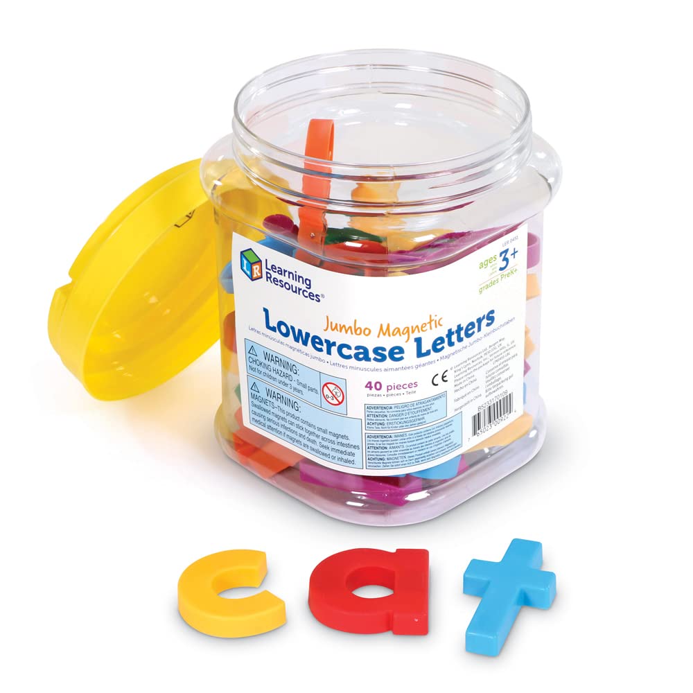 Learning Resources Jumbo Magnetic Lowercase Letters, Develops Letter A ...