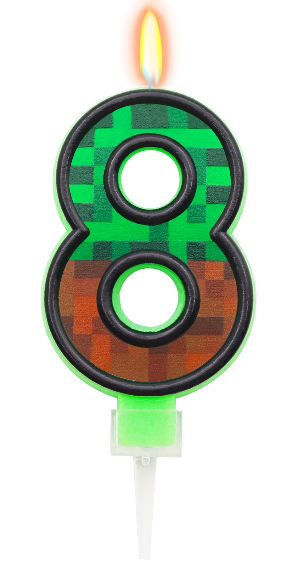 TNT Themed Birthday Cake Candles, Pixels Cake Topper for Boys Girls ...