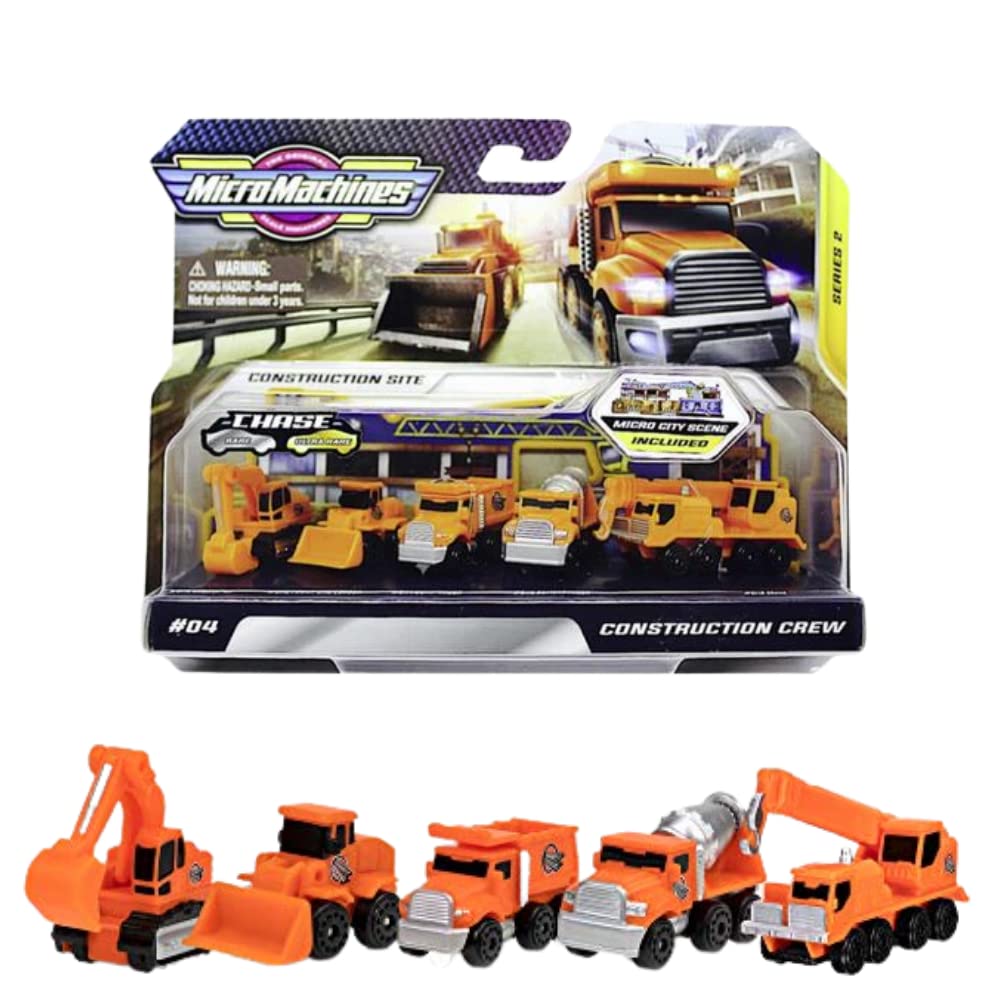 Micro Machines Mmw0021 Construction Crew Pack, Features 5 Plus ...