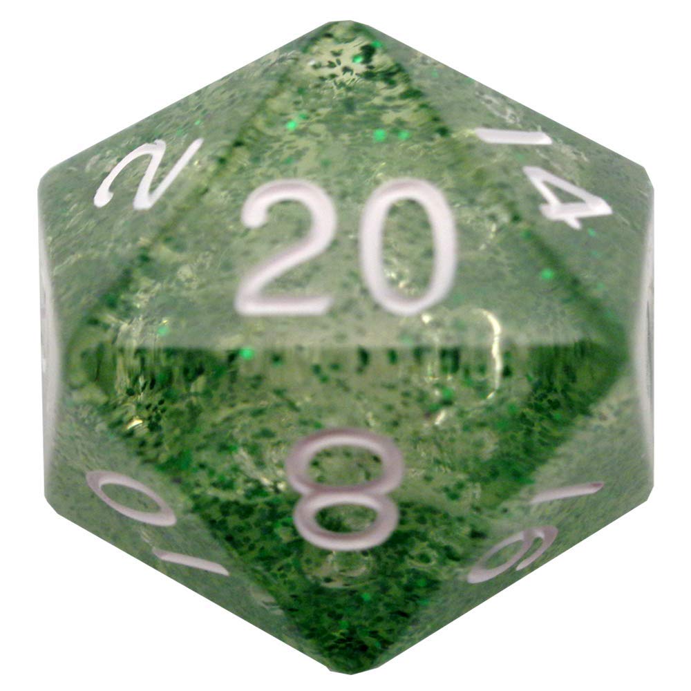 Metallic Dice Games d20 Single 35mm Mega Ethereal GR w/WH # – Toytooth