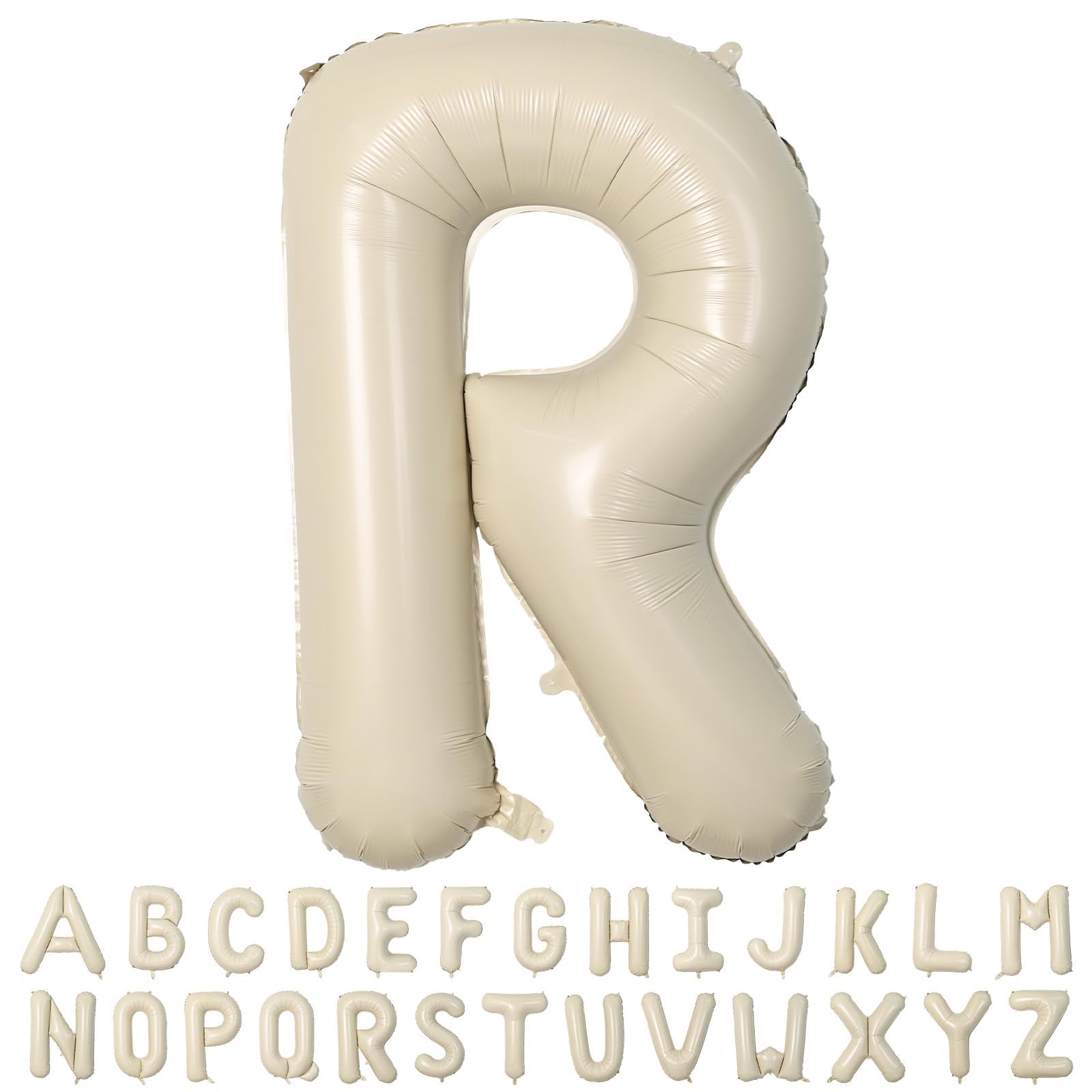 40 Inch Cream Letter Balloons, Large R Letter Balloons Foil Helium Bal ...