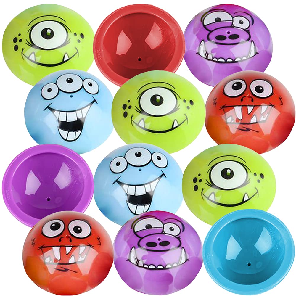 ArtCreativity Monster Poppers, Set of 12, Pop-Up Half Ball Toys in ...