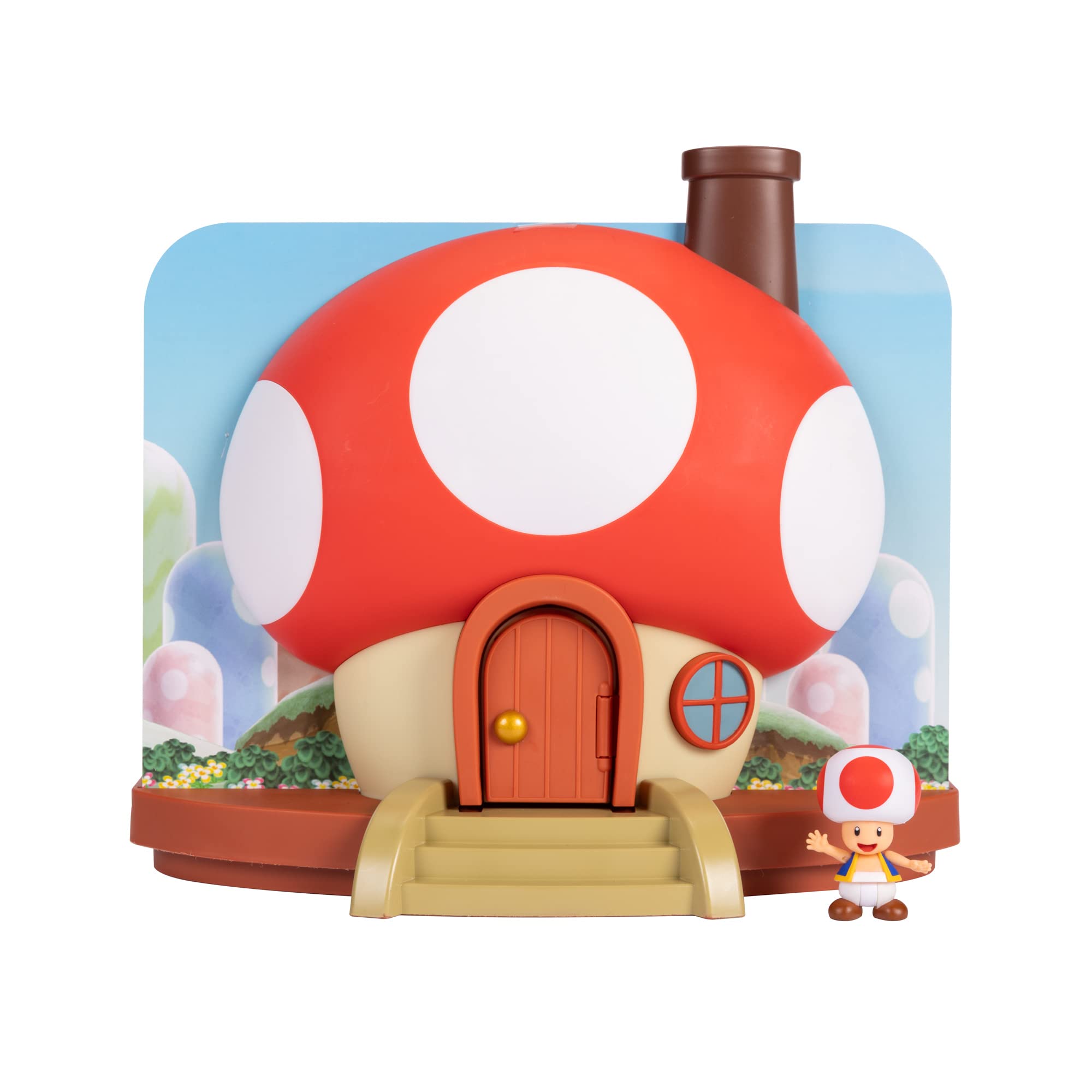 Super Mario 2.5" Deluxe Toad Action Figure Playset - Plastic, Toad Col ...