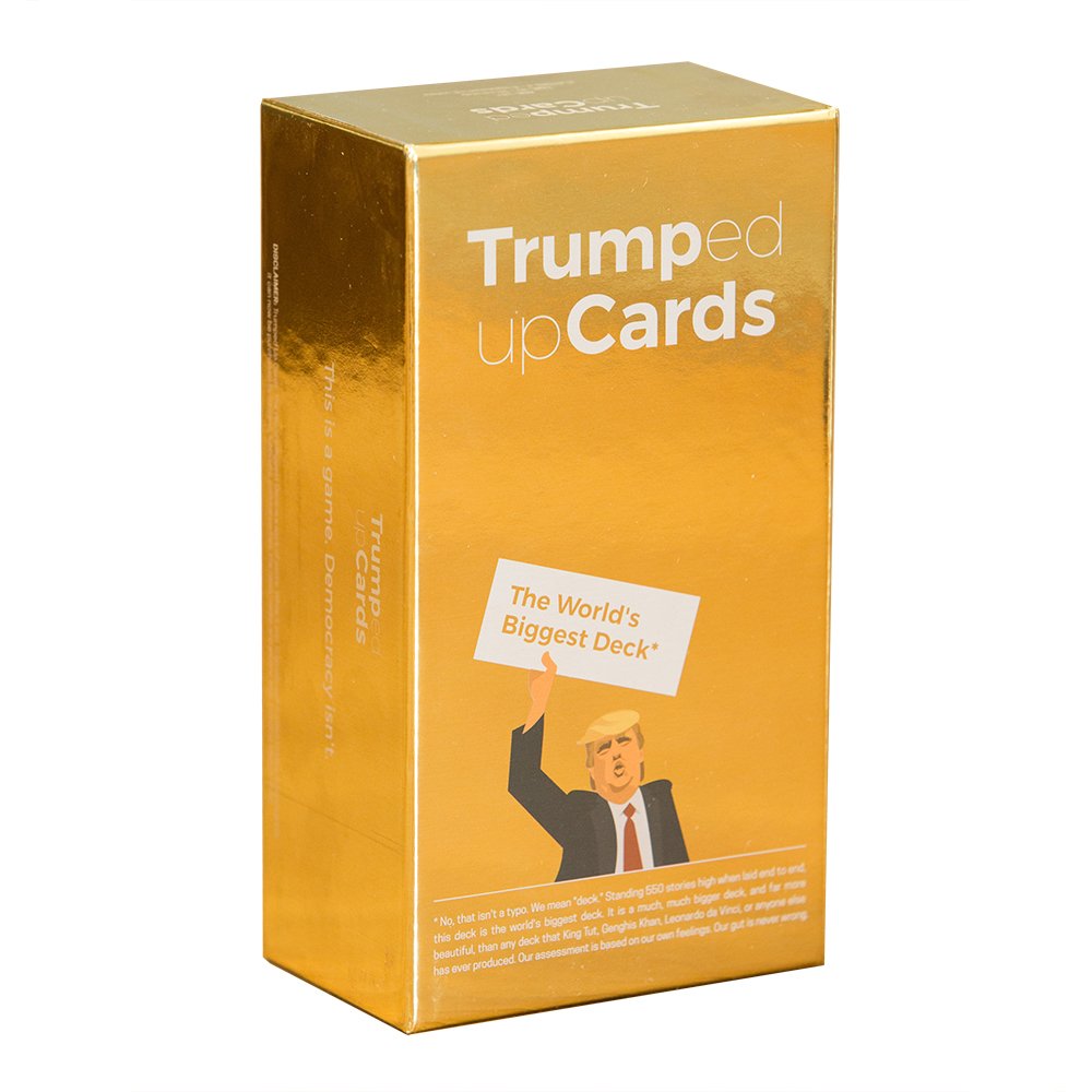 Trumped Up Cards Card Game - Big Hands Edition, Linen Material, White ...