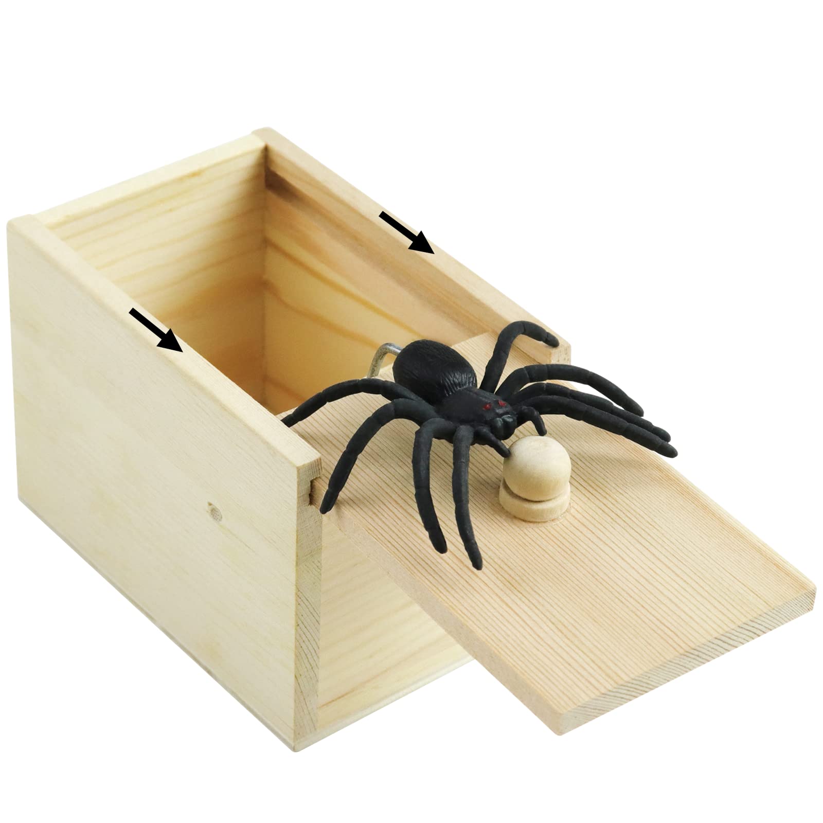 Oiuros Spider Prank Scare Box, Handmade Fun Practical Surprise Joke Bo ...