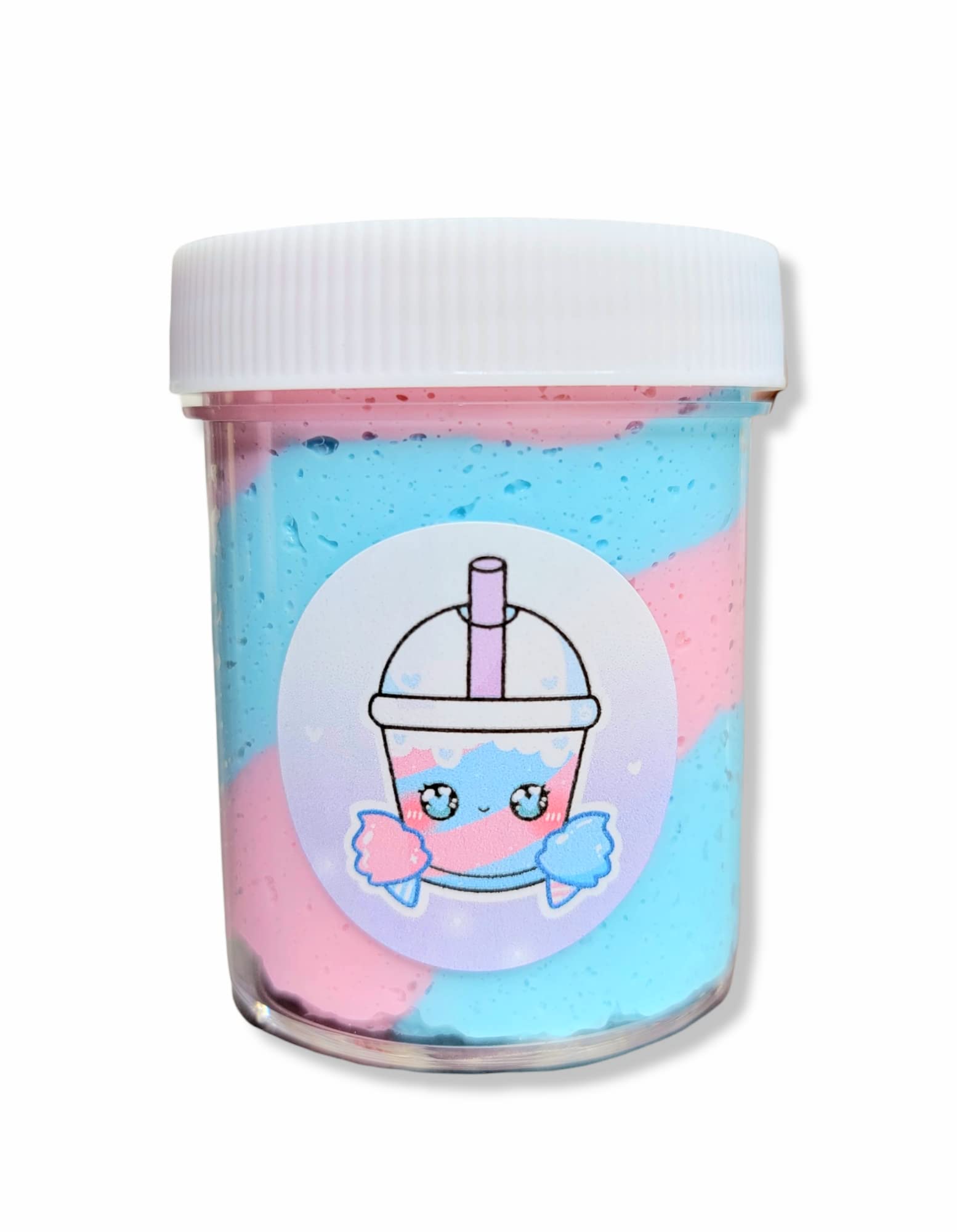 Cotton Candy Slushy Handmade Snow Fizz Crunchy Scented Slime 4oz - Hos ...