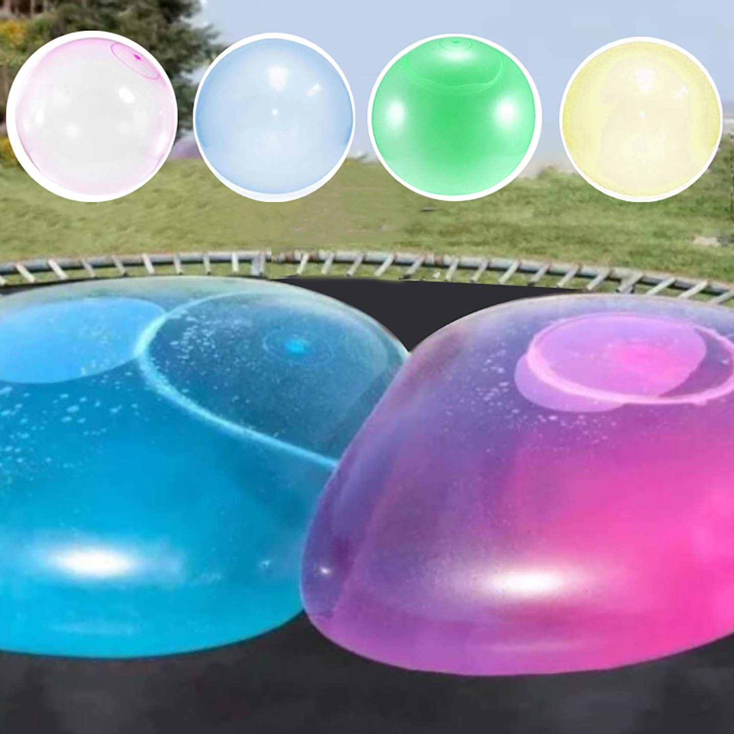 Uoeo 4 PCS Large Bubble Ball Magic Bubble Balls Transparent Bounce ...