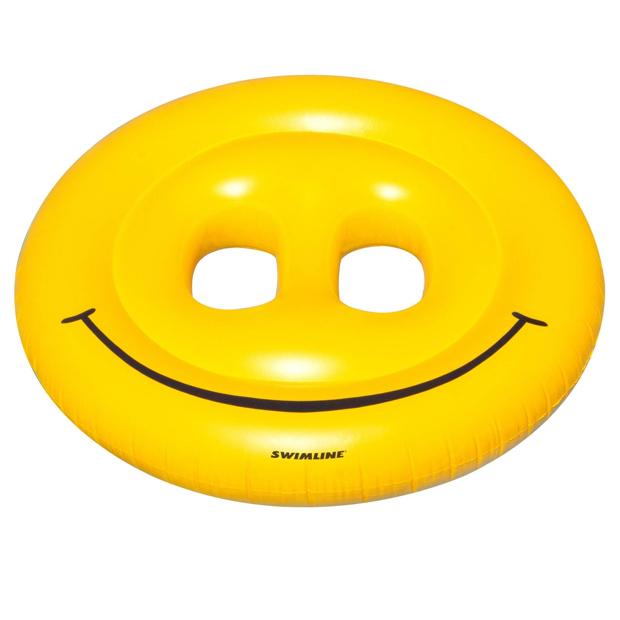 Swimline Smiley Face Pool Float , Yellow – Toytooth