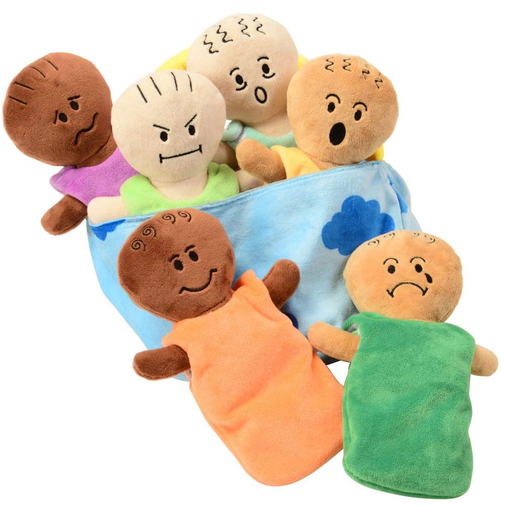 Constructive Playthings 6-Piece Multicultural Plush Baby Dolls Set, So ...