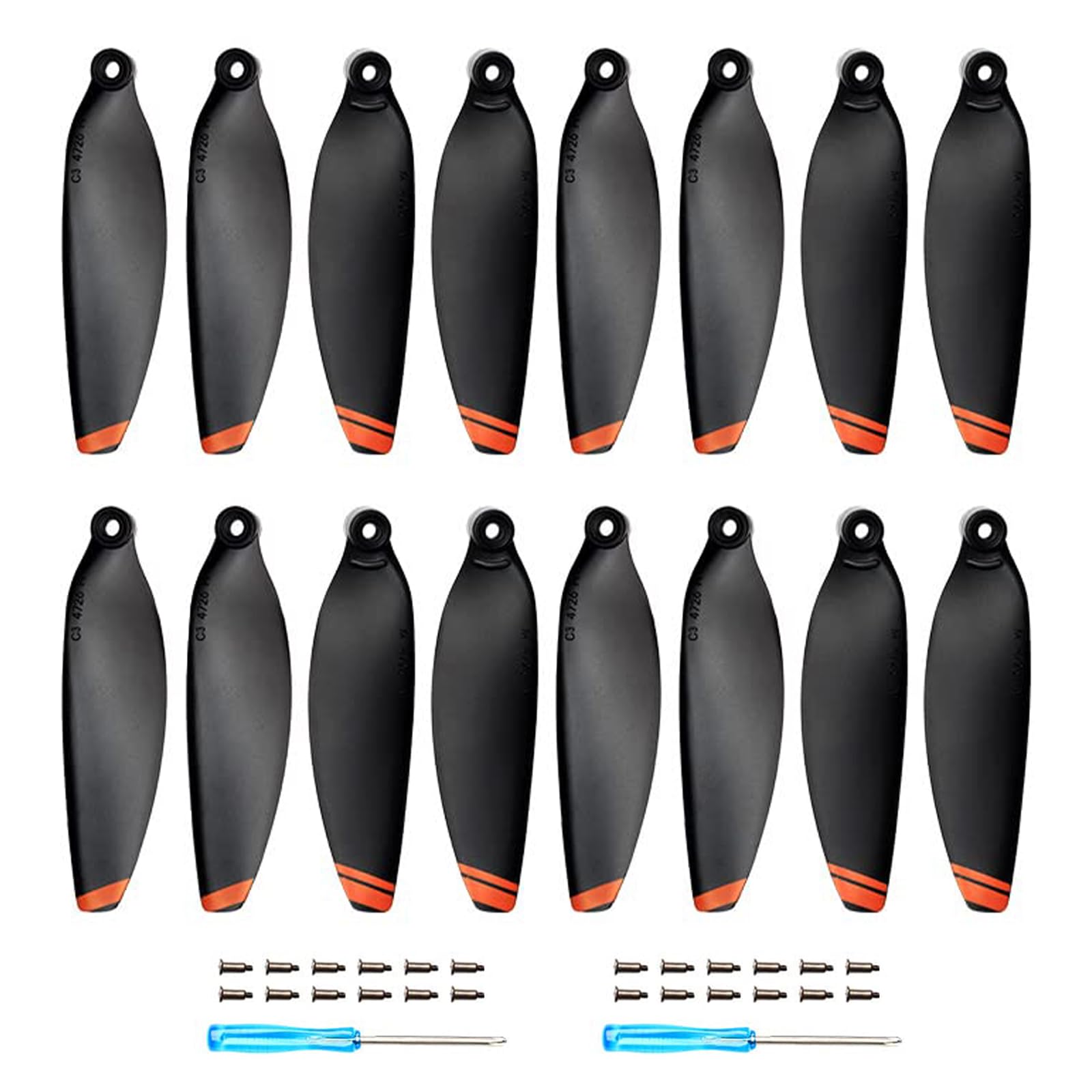 16 Pcs Mini 4K Propellers Low-Noise Replacement Propellers For Dji Mav ...