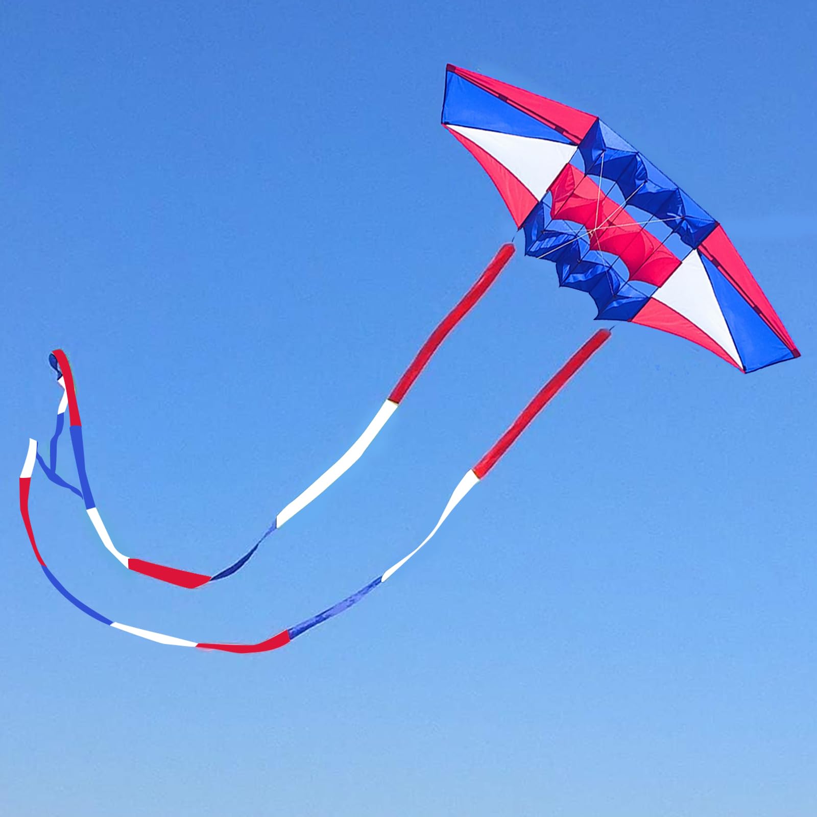 Beach Kites For Adults Large With Long Tail, 98 Inches Super Easy Flye ...