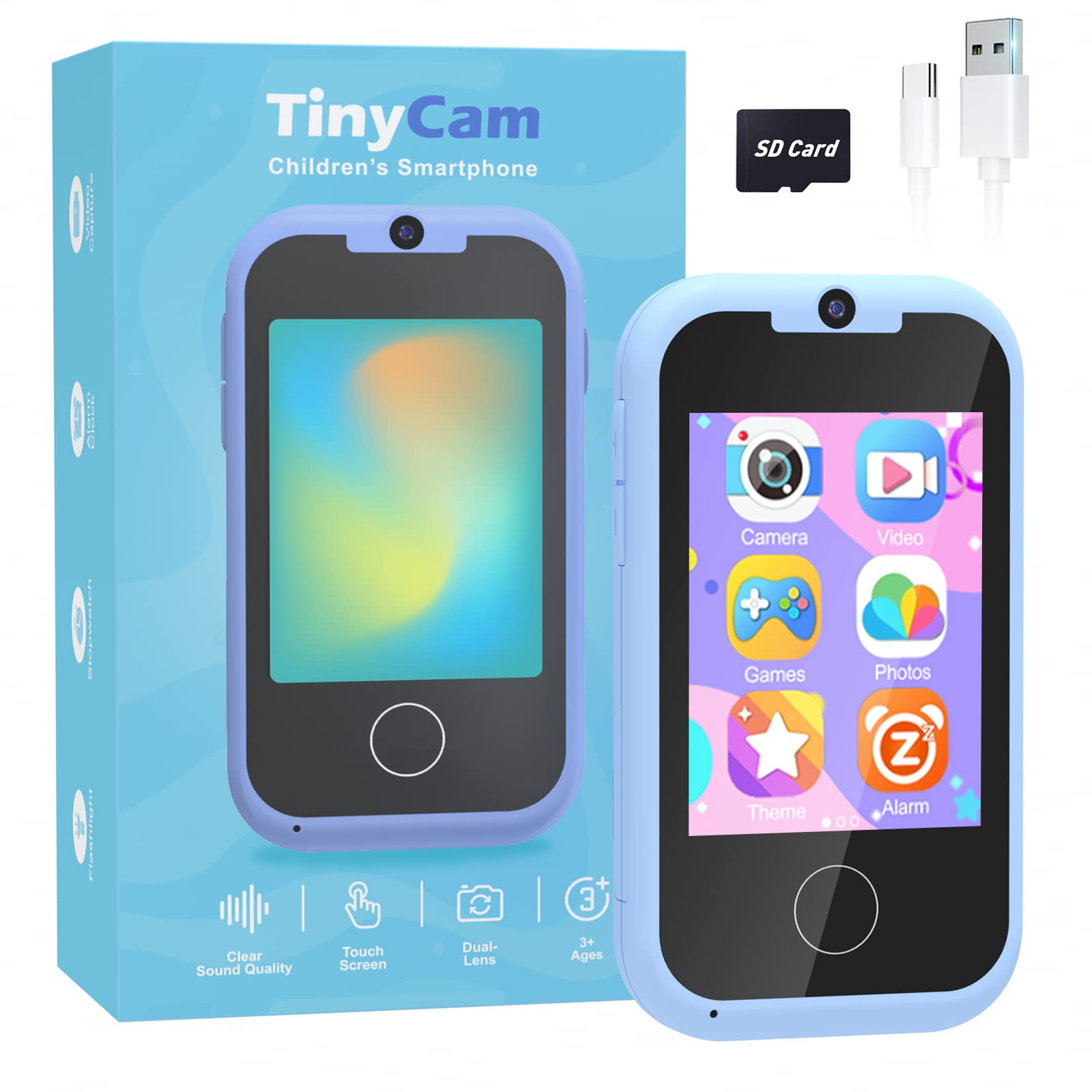 Eltrynic Kids Smart Toy Phone Girls Toy, Toddler Touchscreen Game Phon ...