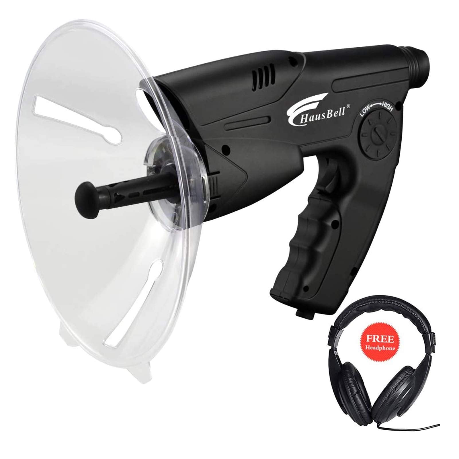 HAUSBELL Parabolic Listening Device for Kids - 8x Monocular, Black, Ad ...