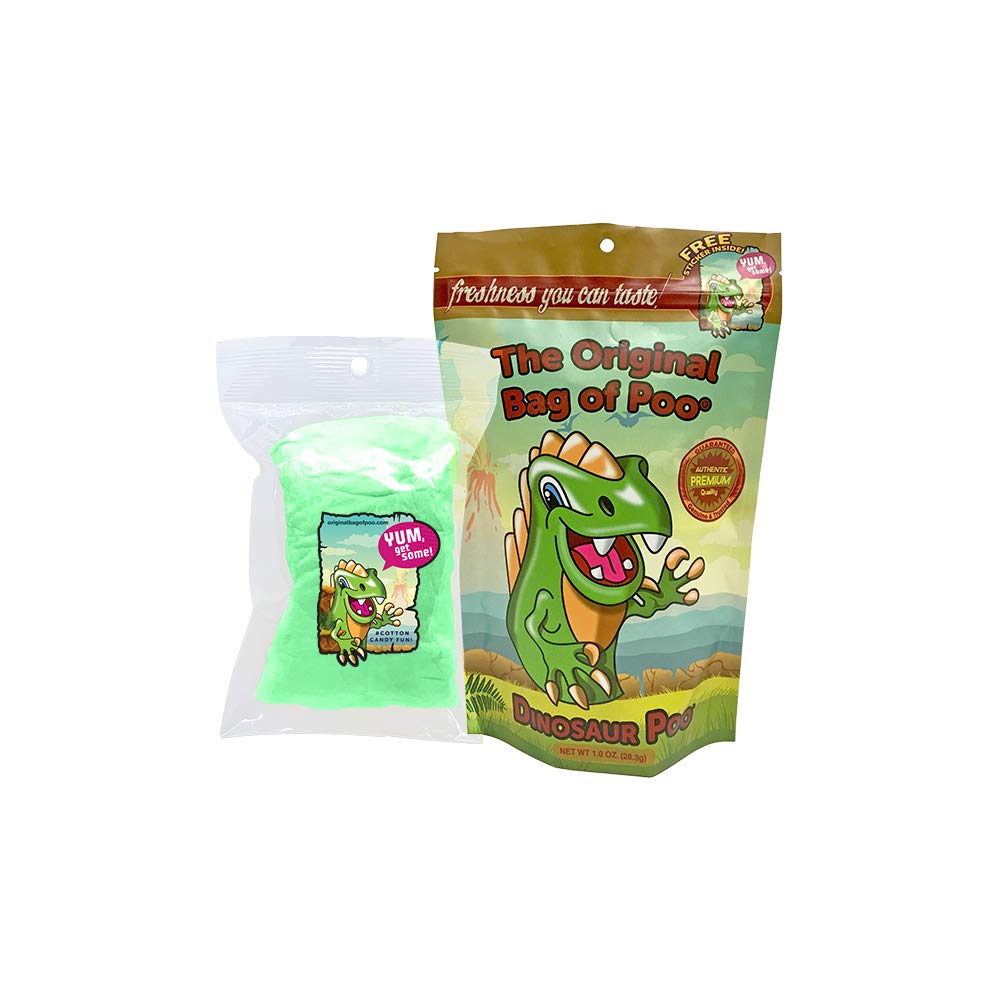 The Original Bag Of Poo, Dinosaur Poop (Green Cotton Candy), For Novel ...
