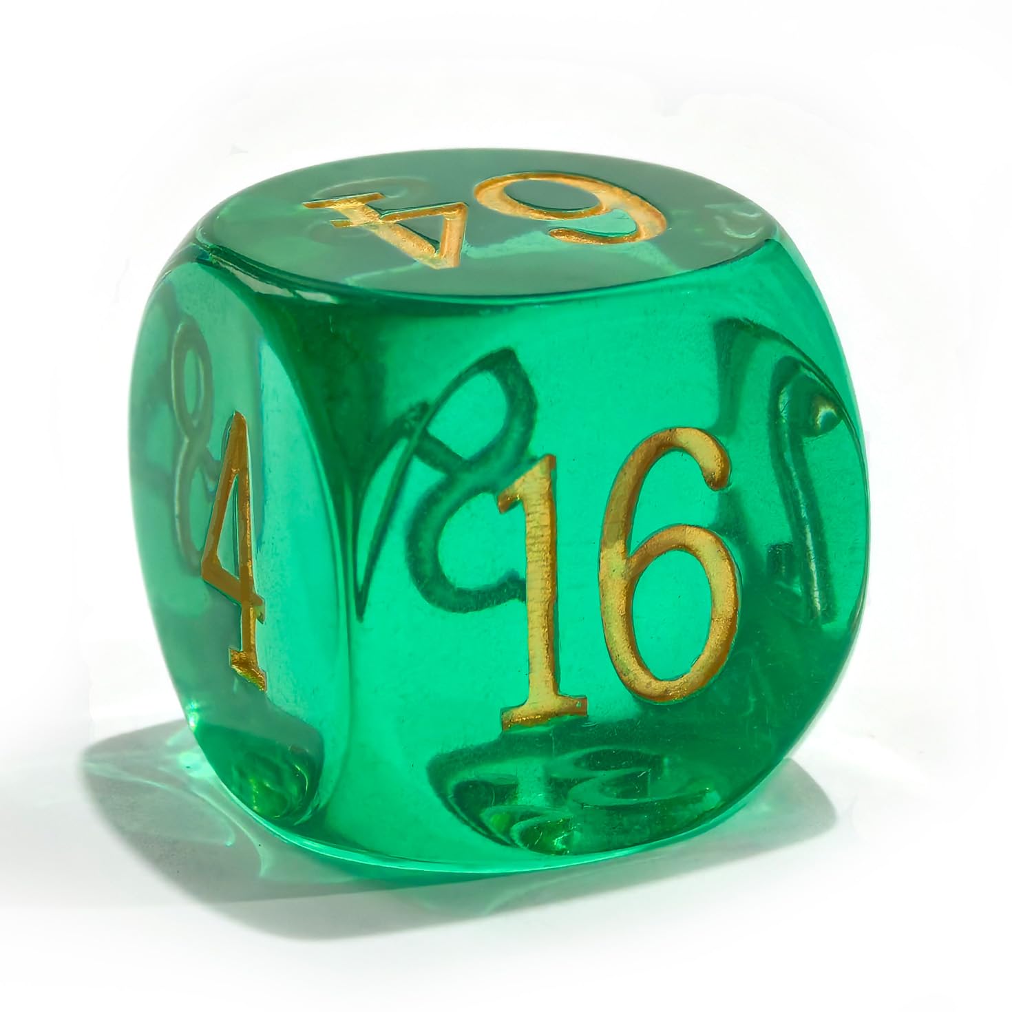 BESCON DICE Large Translucent Backgammon Doubling Cube Dice 30MM, Gree ...