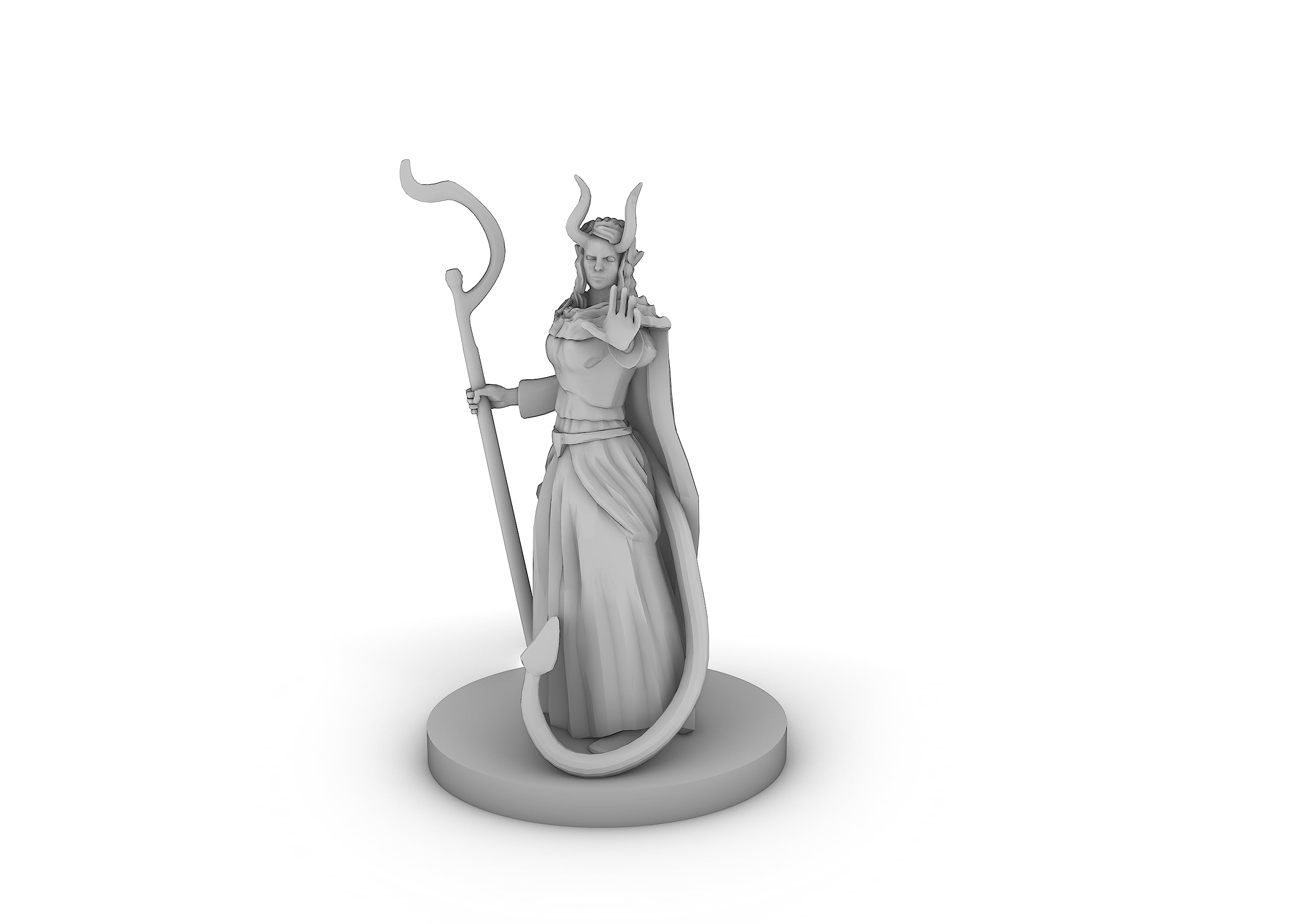 Tiefling Female Druid Tabletop Dnd Gaming Miniature – Toytooth