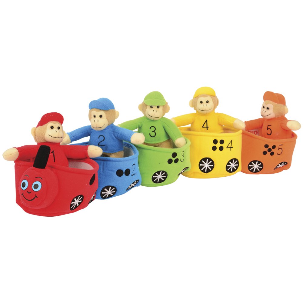 Constructive Playthings Toys Velour Bilingual Play & Learn Monkey Trai ...