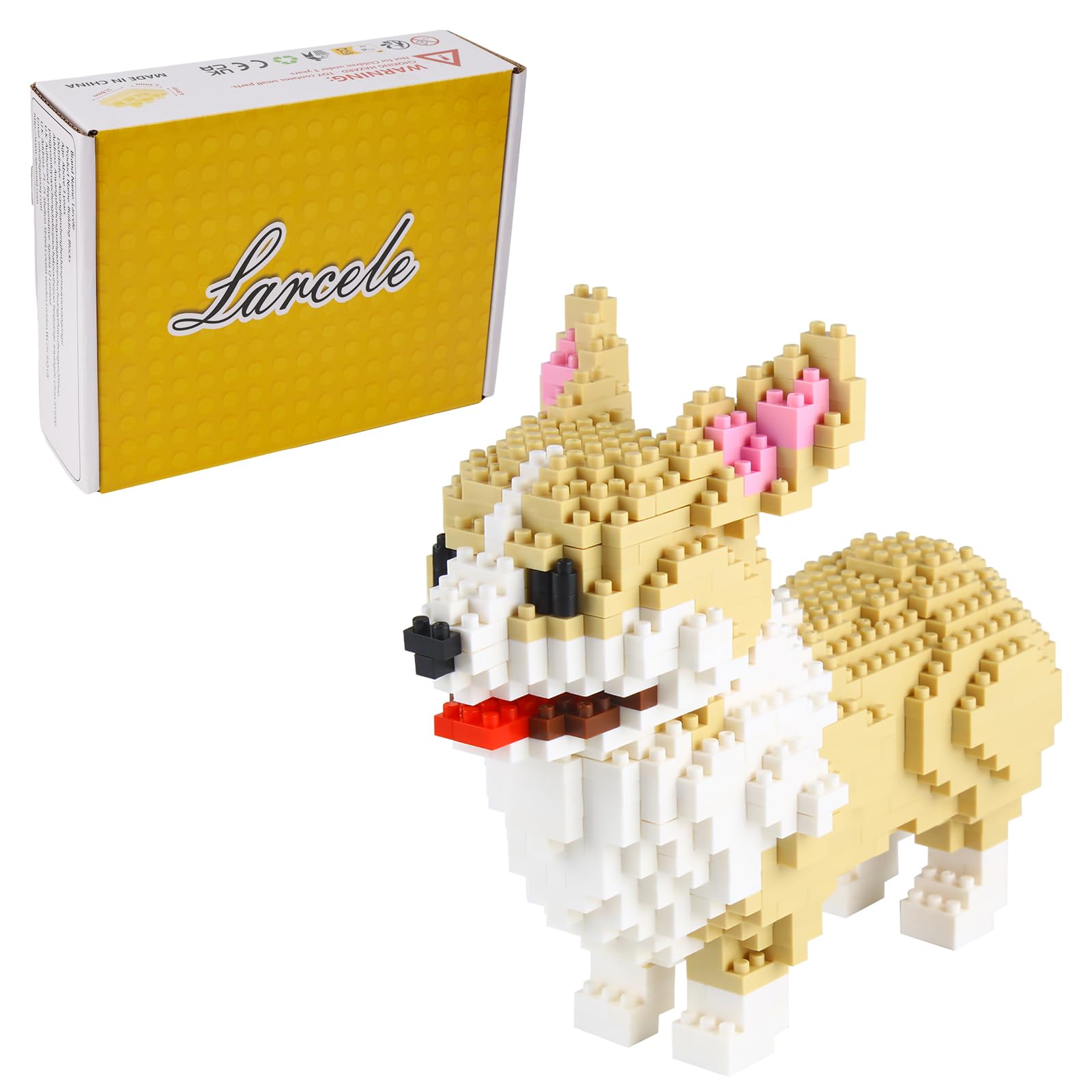 Larcele Micro Dog Building Blocks - 950 Pieces Mini Toy Bricks, Small ...