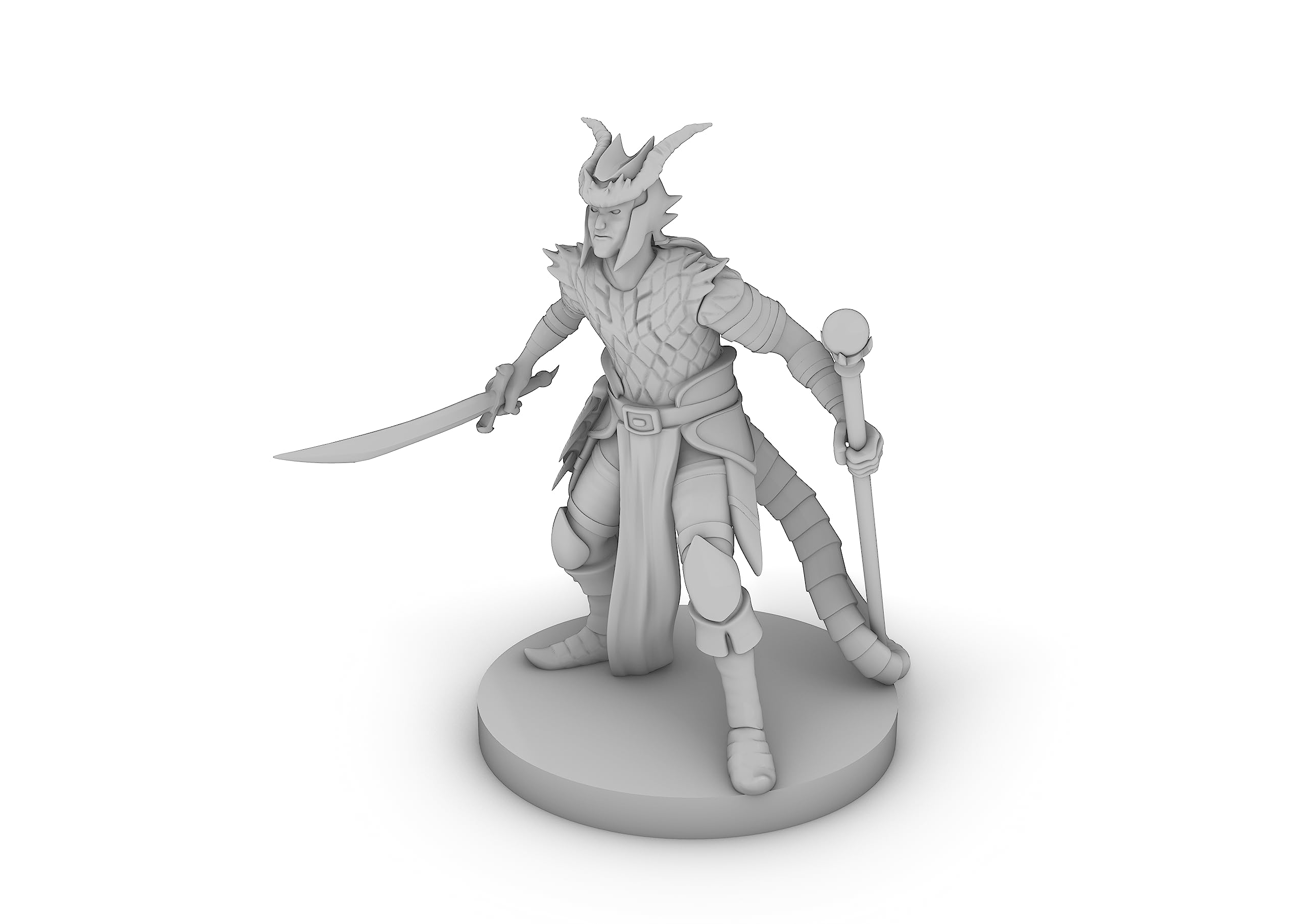 Tiefling Male Hexblade Warlock Tabletop Dnd Gaming Miniature – Toytooth