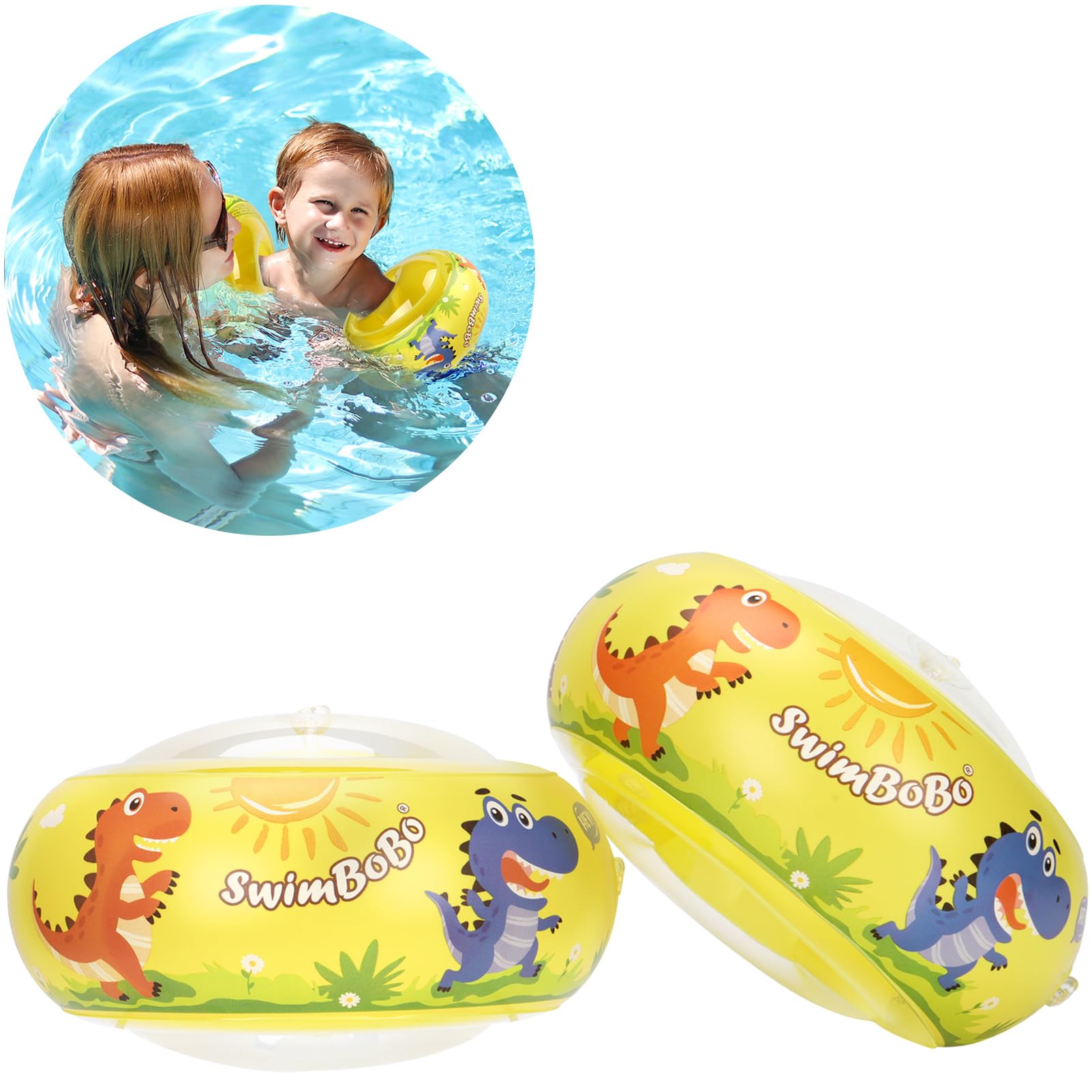 Swimbobo Soft Swimmies Toddler Floaties Learn-to-Swim Inflatable Pool ...